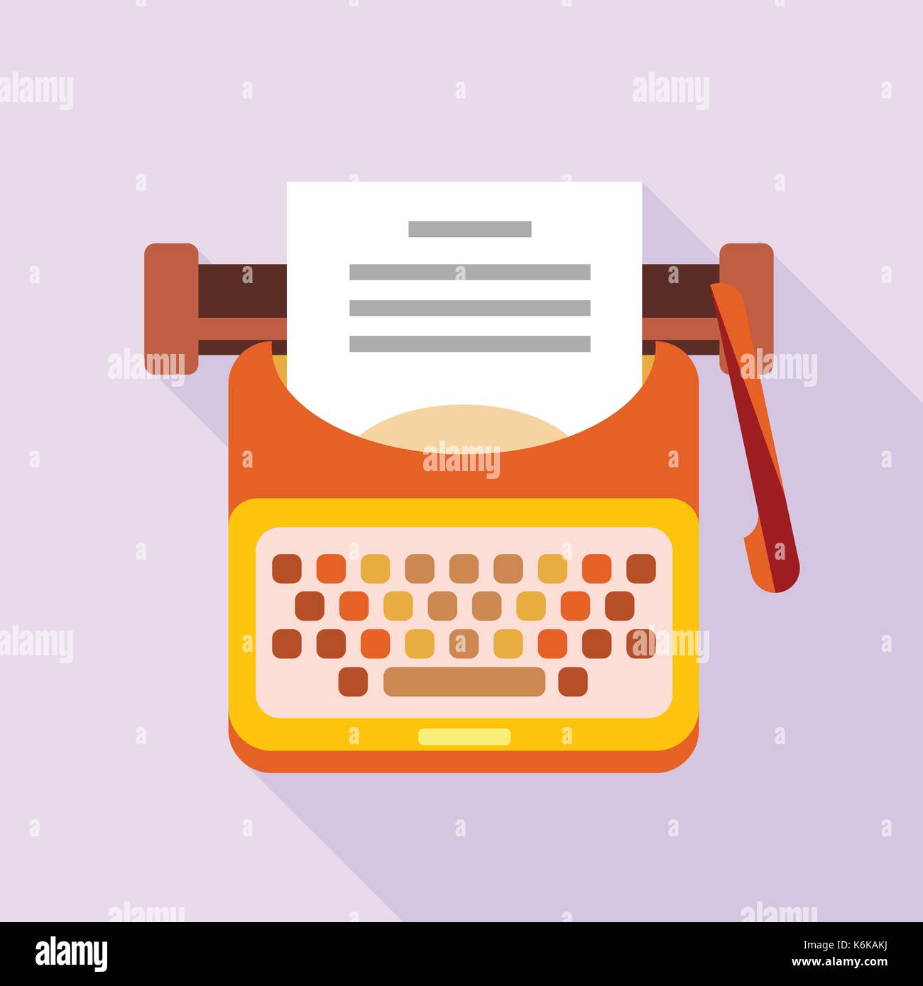 Old typewriter icon, flat style Stock Vector Image & Art - Alamy