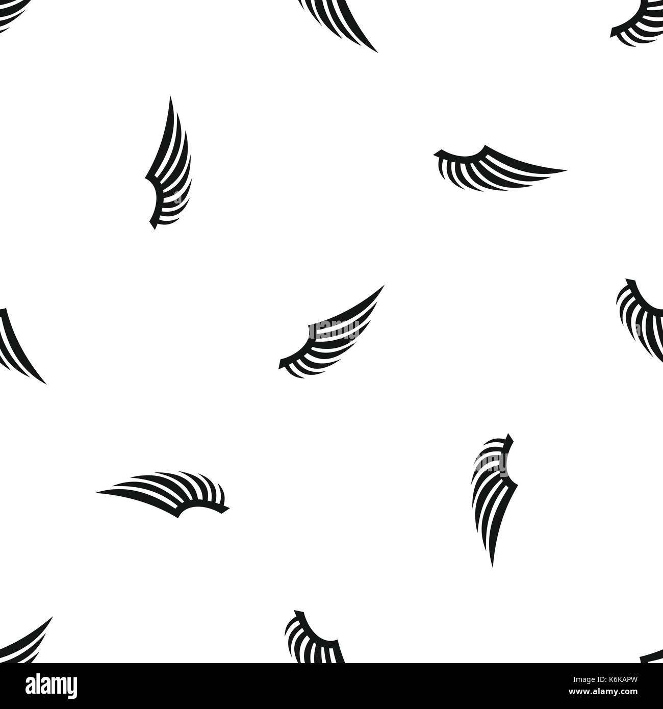 Wing pattern seamless black Stock Vector Image & Art - Alamy
