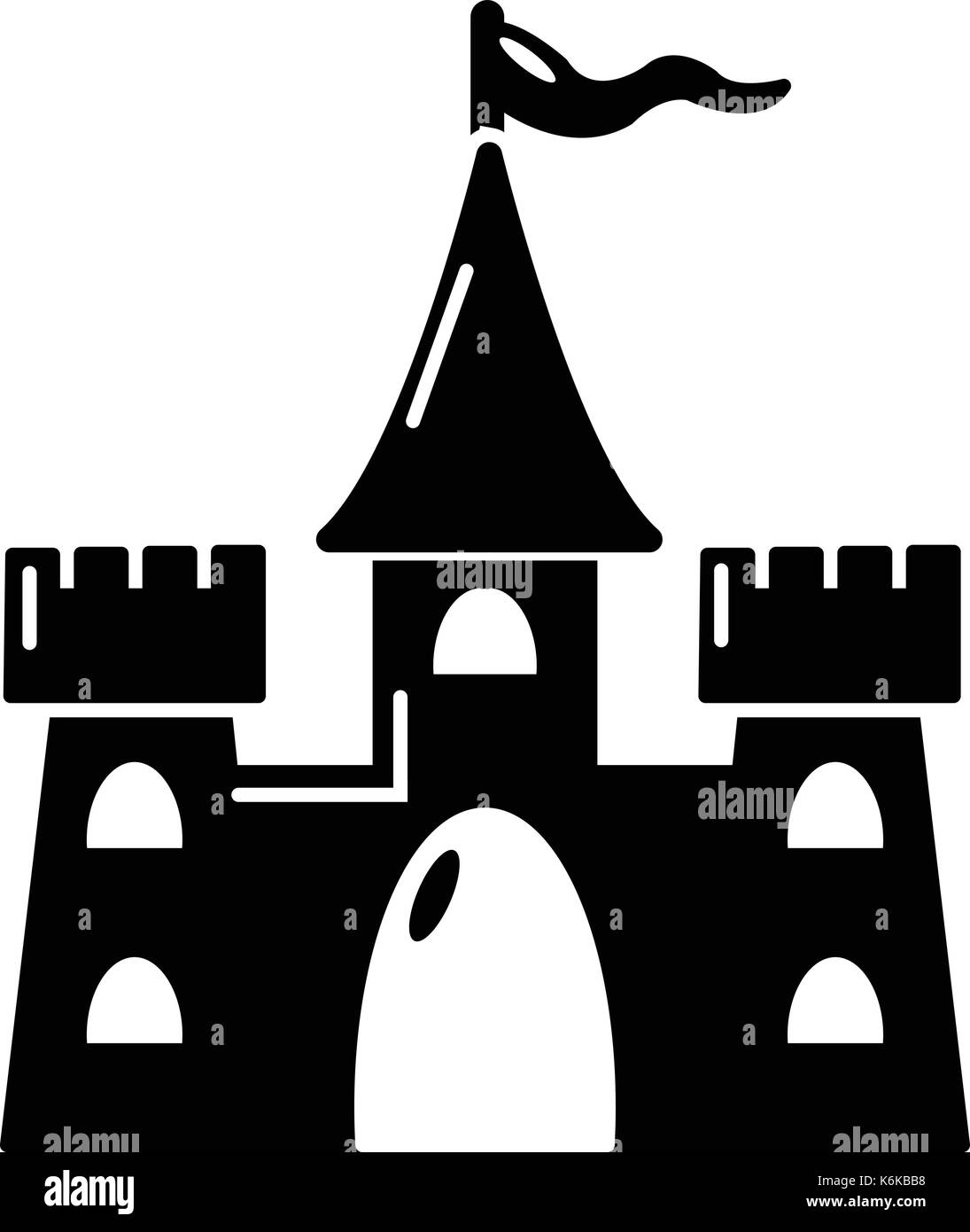 Castle building icon, simple style Stock Vector Image & Art - Alamy