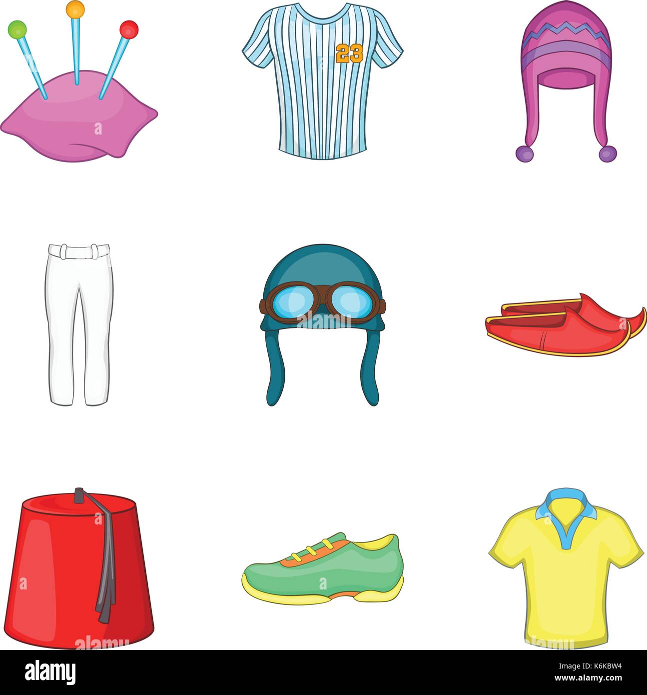 Traditional clothes icon set, cartoon style Stock Vector Image & Art ...