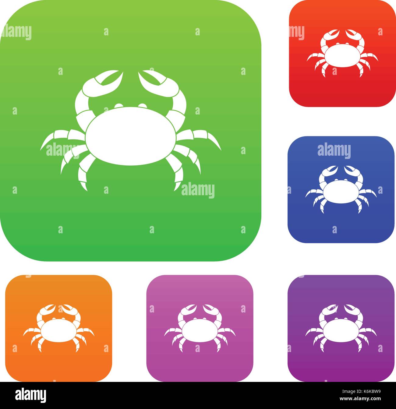 Raw crab set color collection Stock Vector Image & Art - Alamy