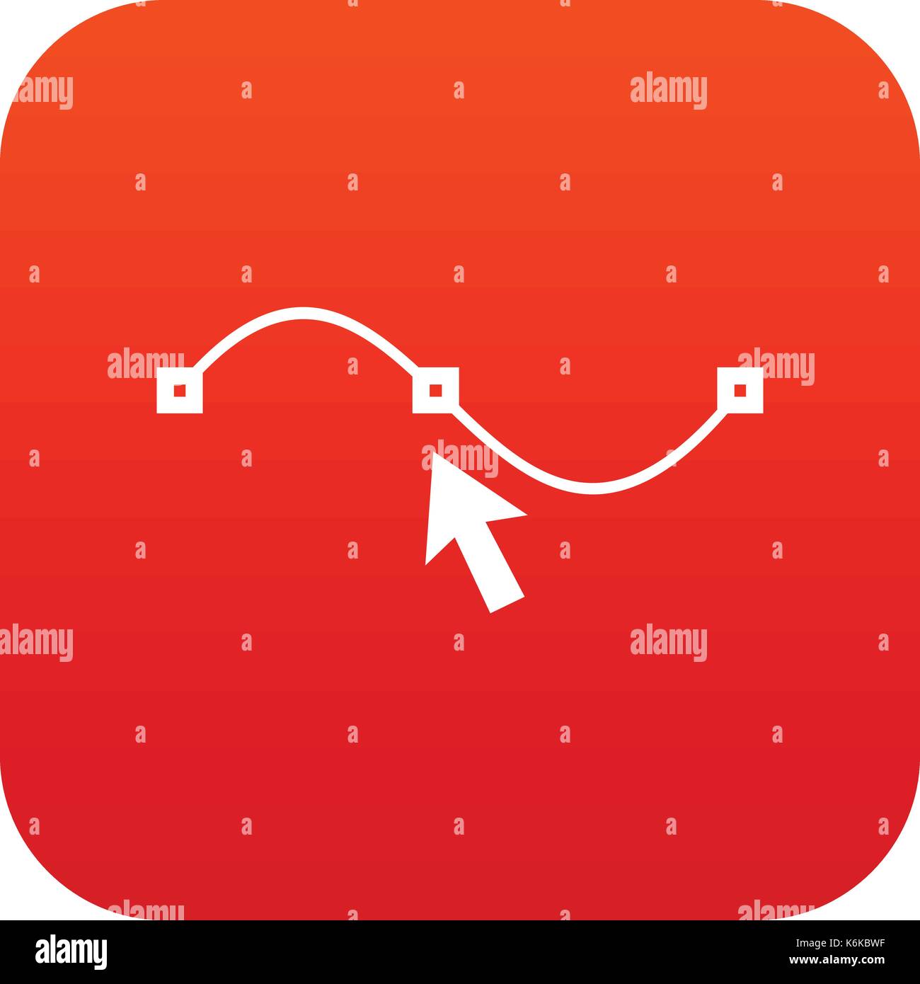 Drawing the curve icon digital red Stock Vector Image & Art - Alamy