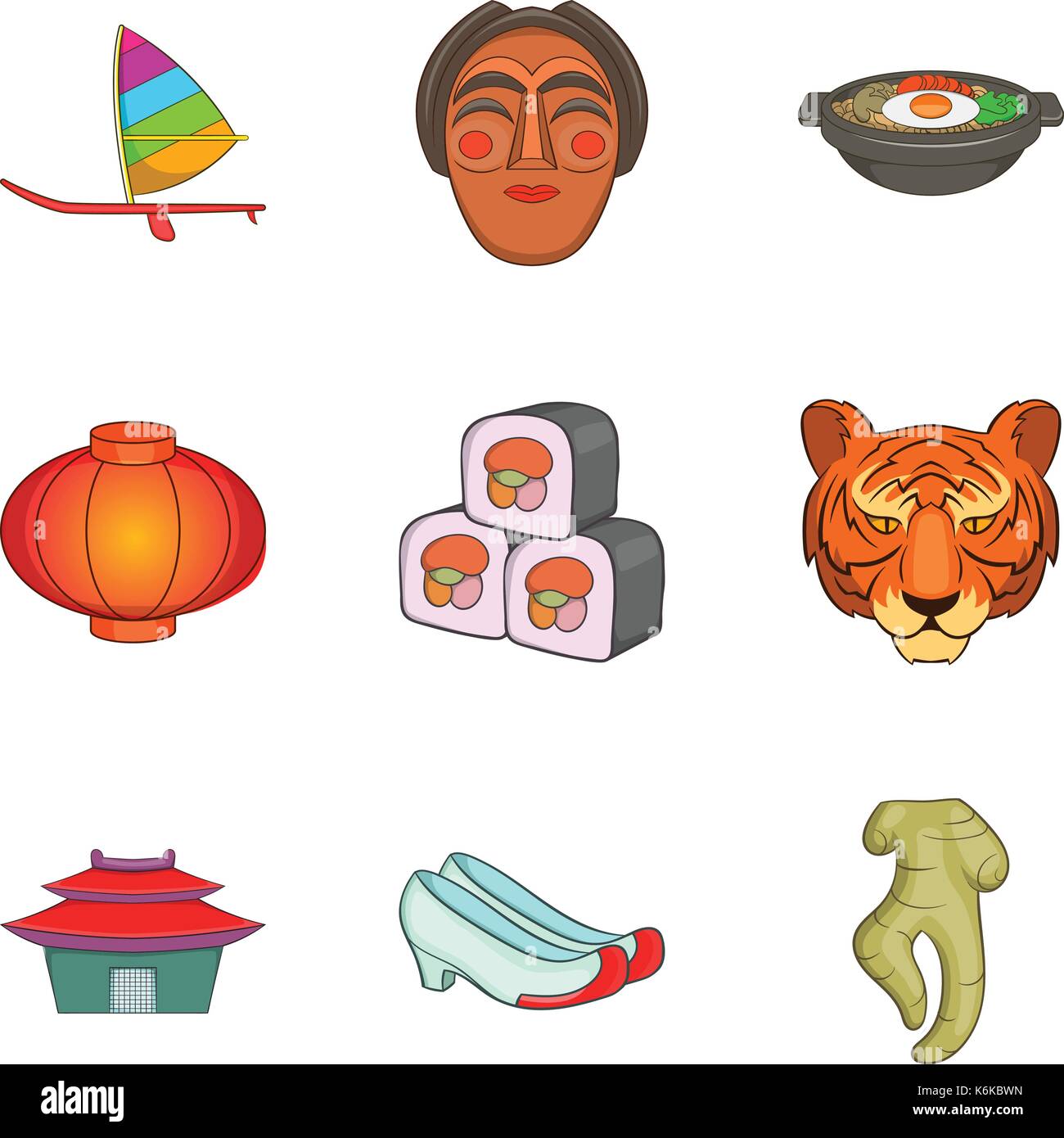 Asian food history Stock Vector Images - Alamy