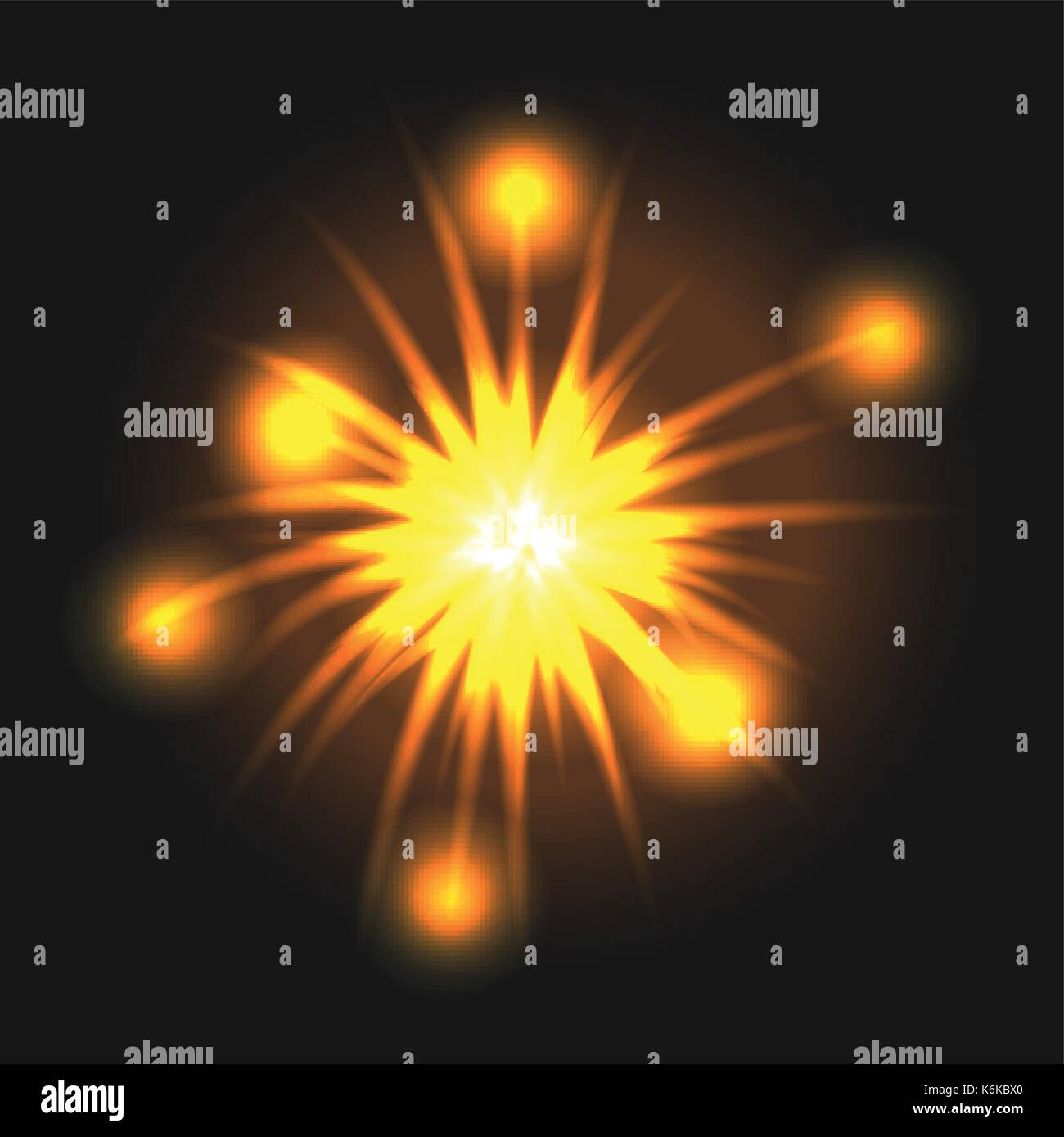 Festive golden firework salute Stock Vector Images - Alamy