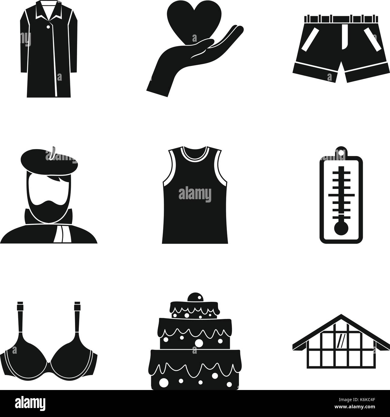 House clothes icon set, simple style Stock Vector Image & Art - Alamy