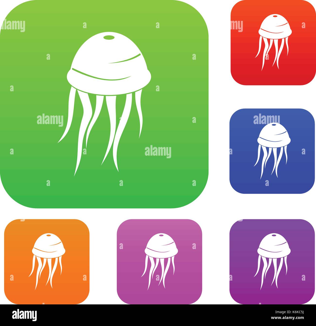 Red sea jellyfish blue water Stock Vector Images - Alamy