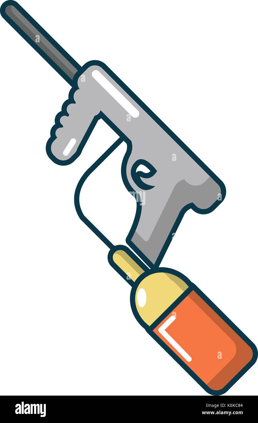 Gun for paintball charging icon, cartoon style Stock Vector Image & Art ...