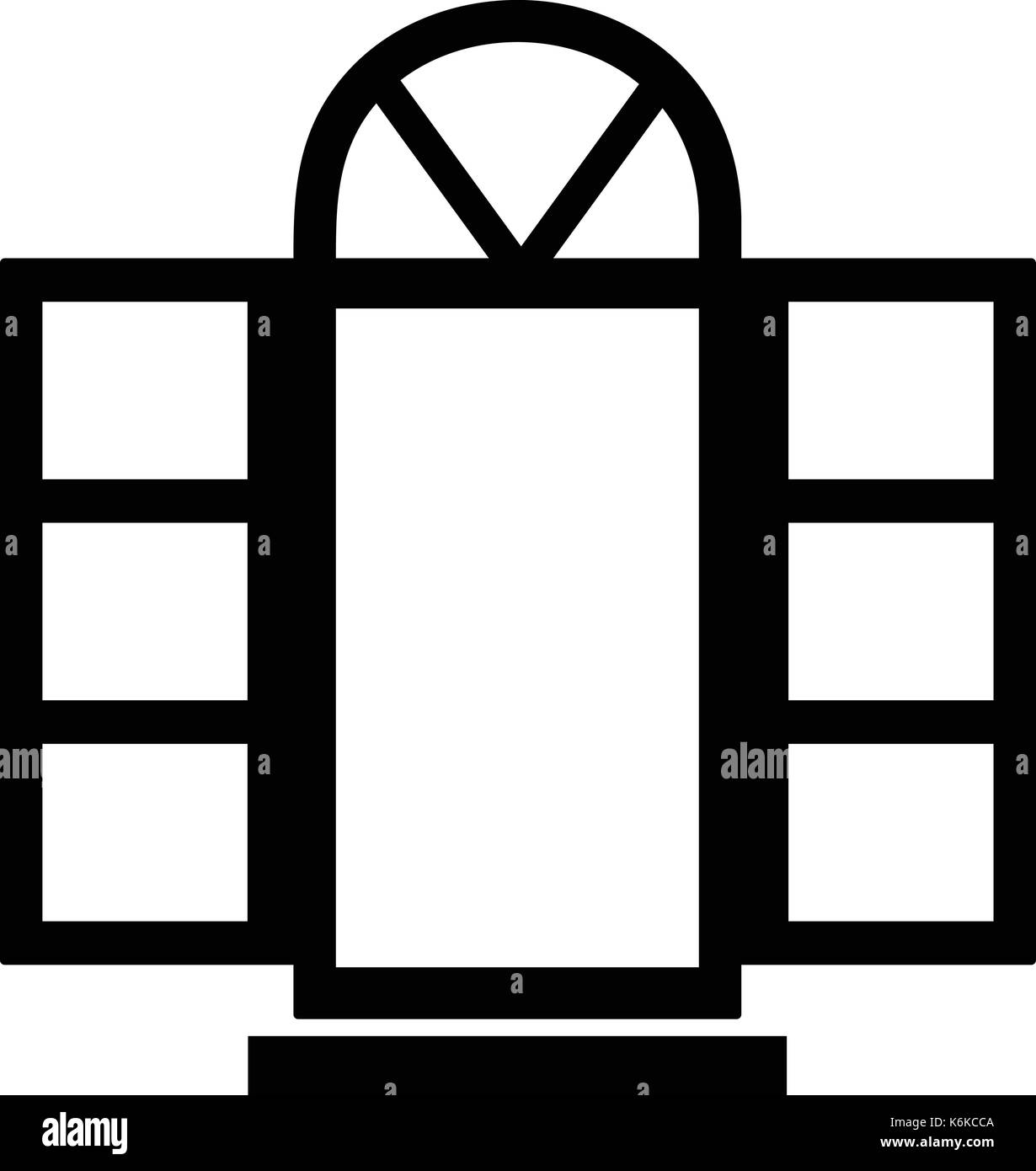 Open narrow window frame icon, simple black style Stock Vector Image ...