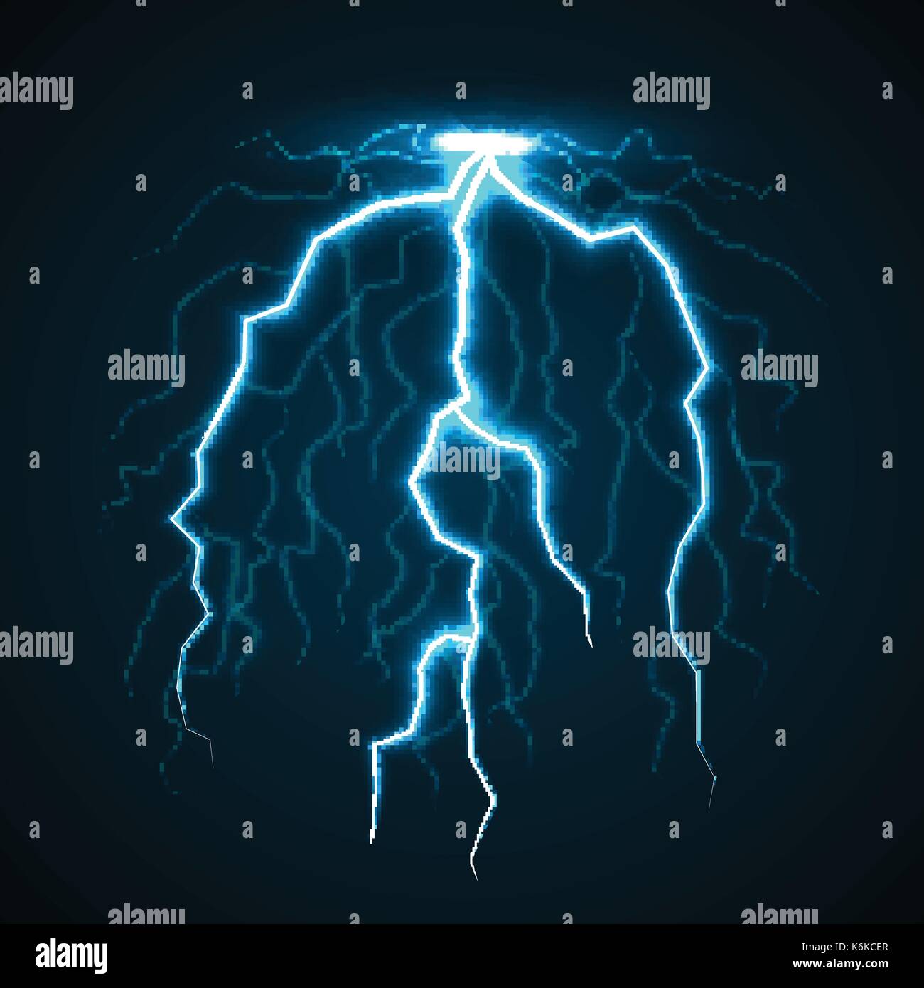 Storm thunderbolt concept background, realistic style Stock Vector ...