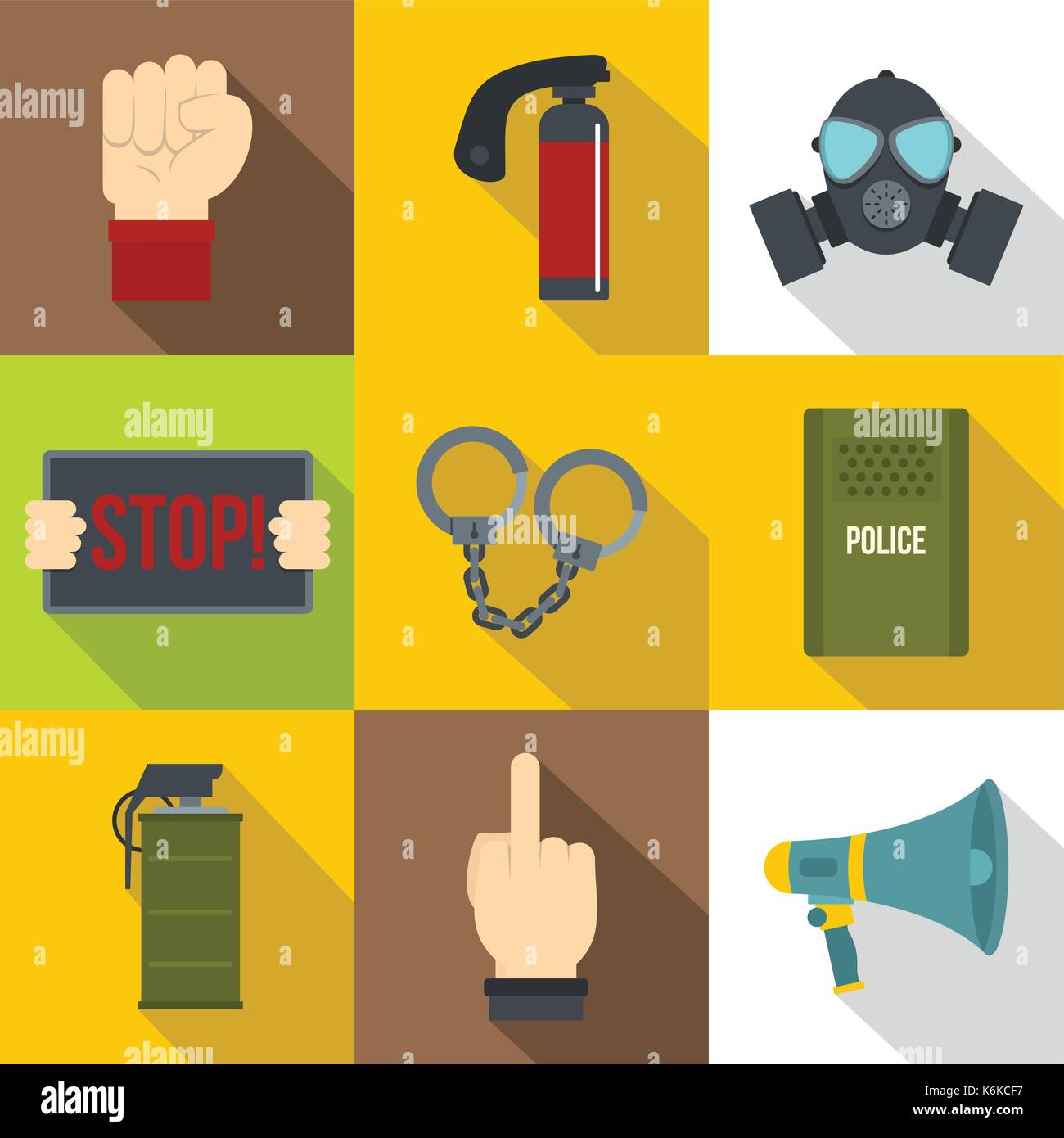 Human protester icon set, flat style Stock Vector Image & Art - Alamy