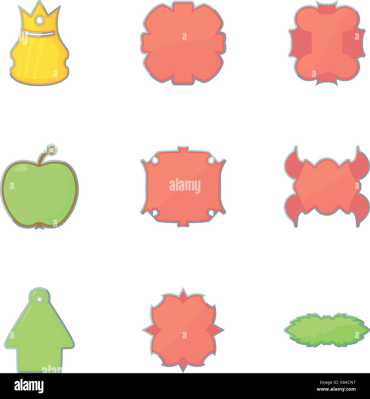 Store emblems icons set, cartoon style Stock Vector Image & Art - Alamy