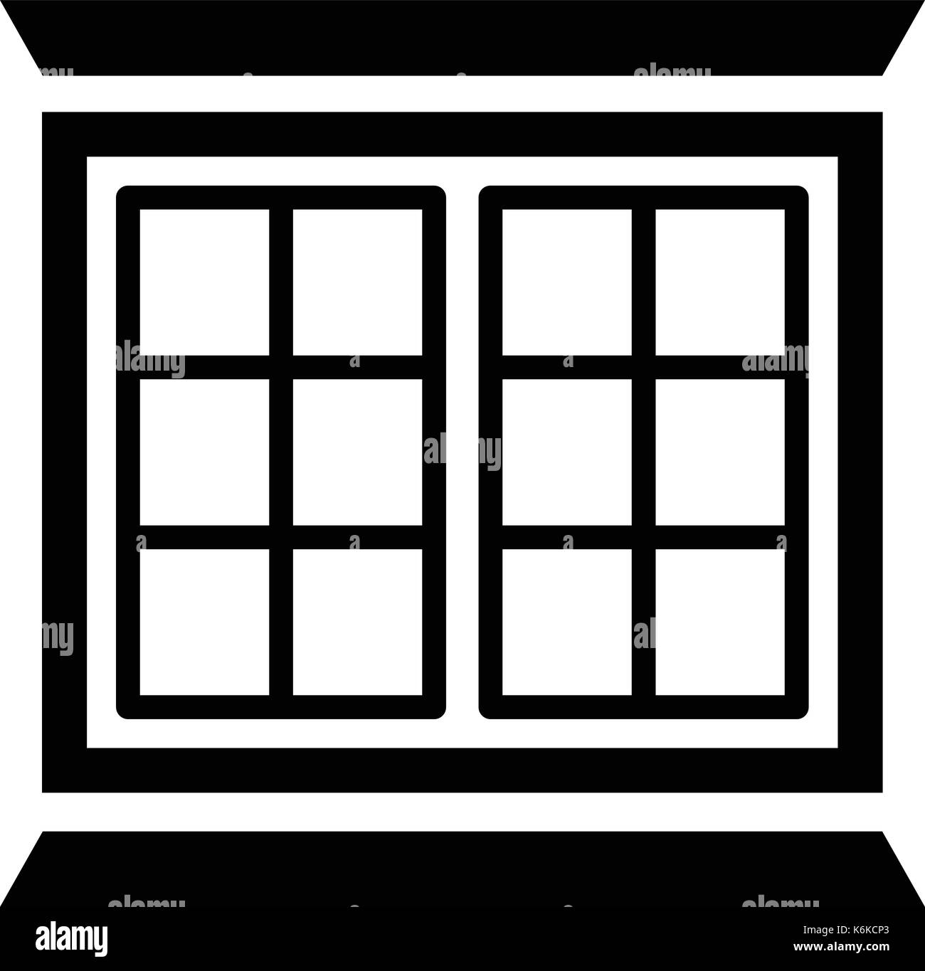 Modern window frame icon, simple black style Stock Vector Image & Art ...