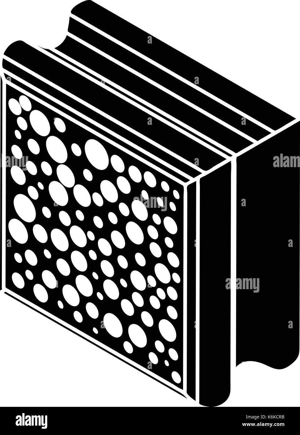 Glass construction block icon, simple style Stock Vector Image & Art ...