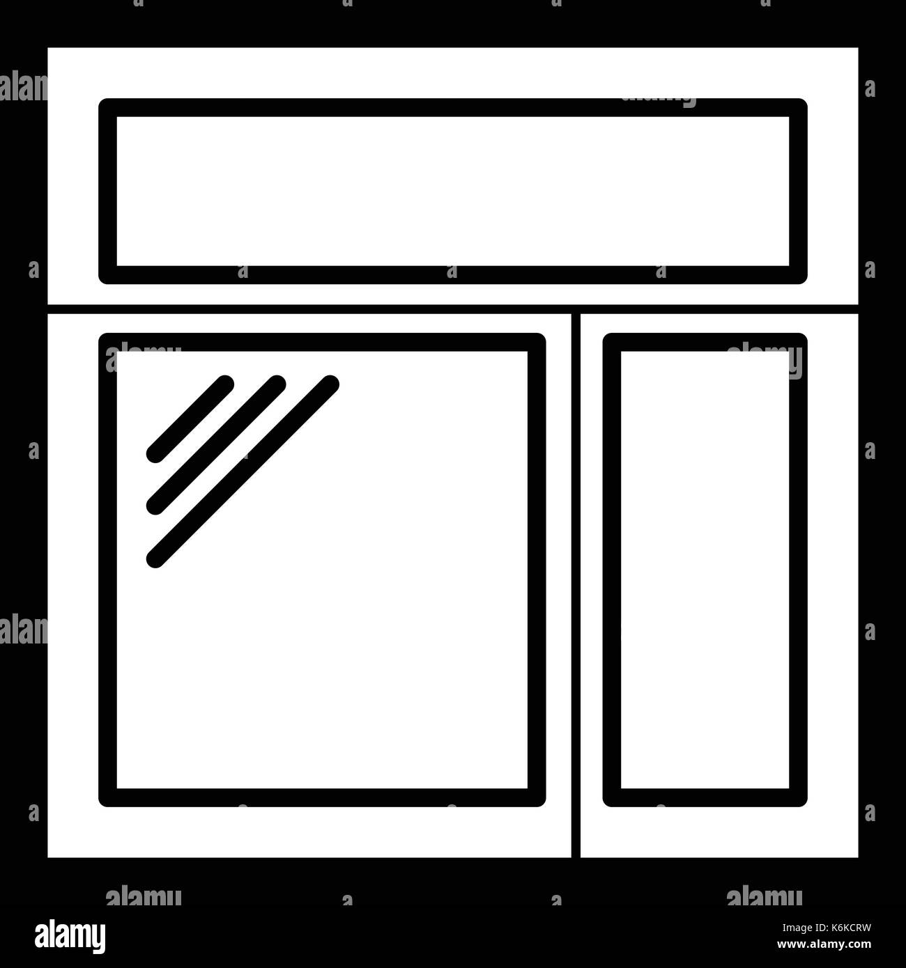 Square window frame icon, simple black style Stock Vector Image & Art ...