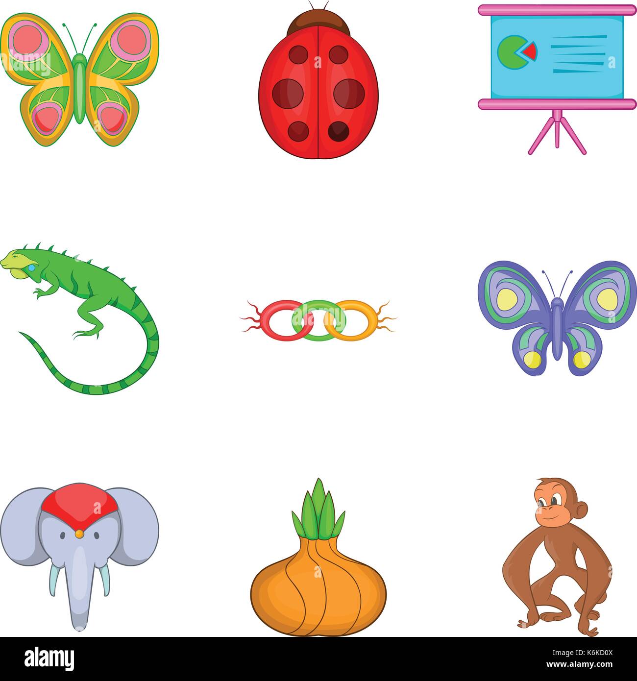 Learning biology icons set, cartoon style Stock Vector Image & Art - Alamy