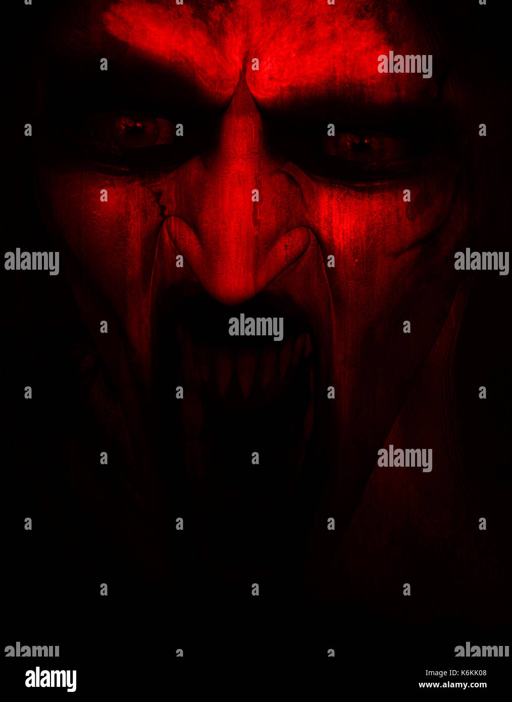 3d illustration of Satanic,Horror background,mixed media Stock Photo ...