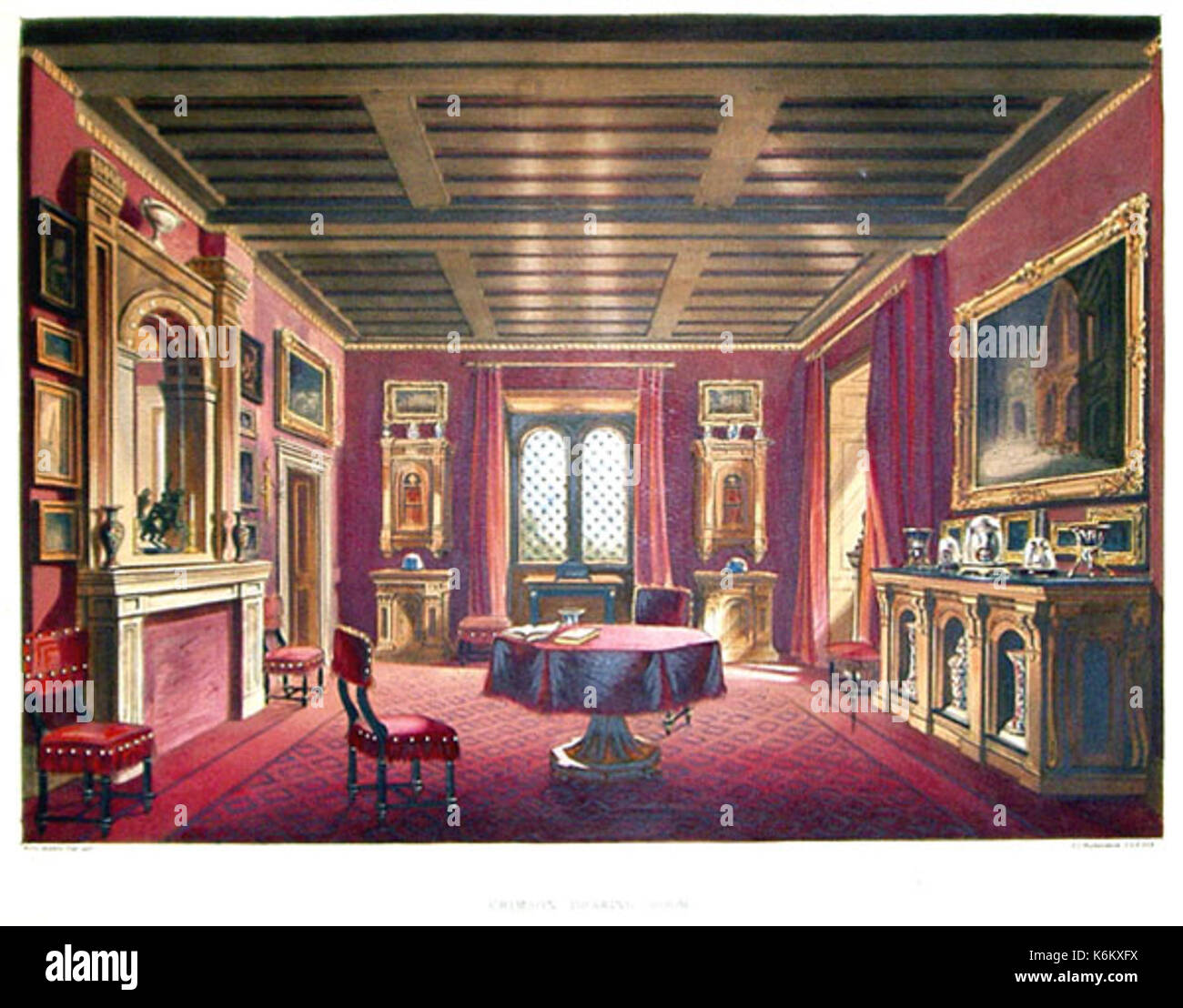 Crimson drawing room hi-res stock photography and images - Alamy