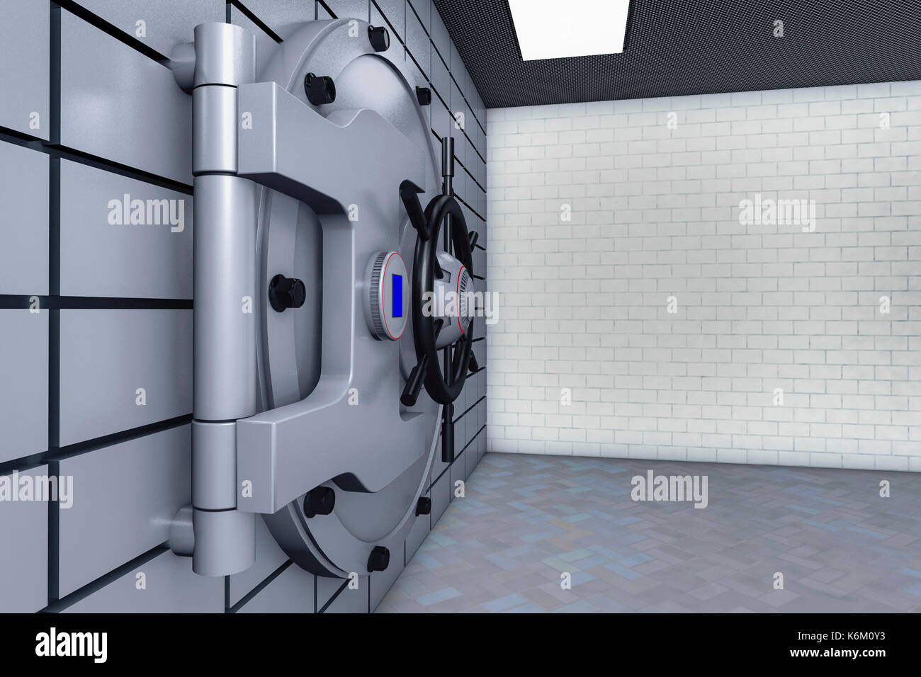 a big metallic bank vault Stock Photo - Alamy
