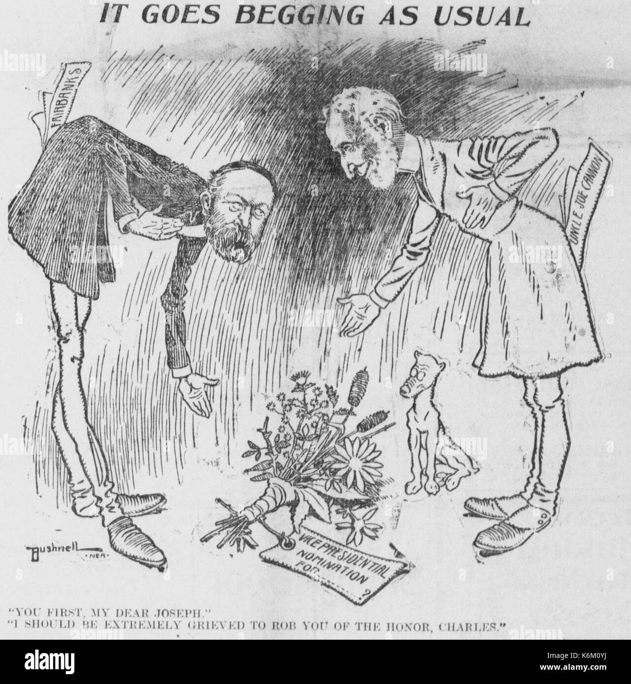 Bushnell cartoon about the 1904 Republican vice presidential nomination ...