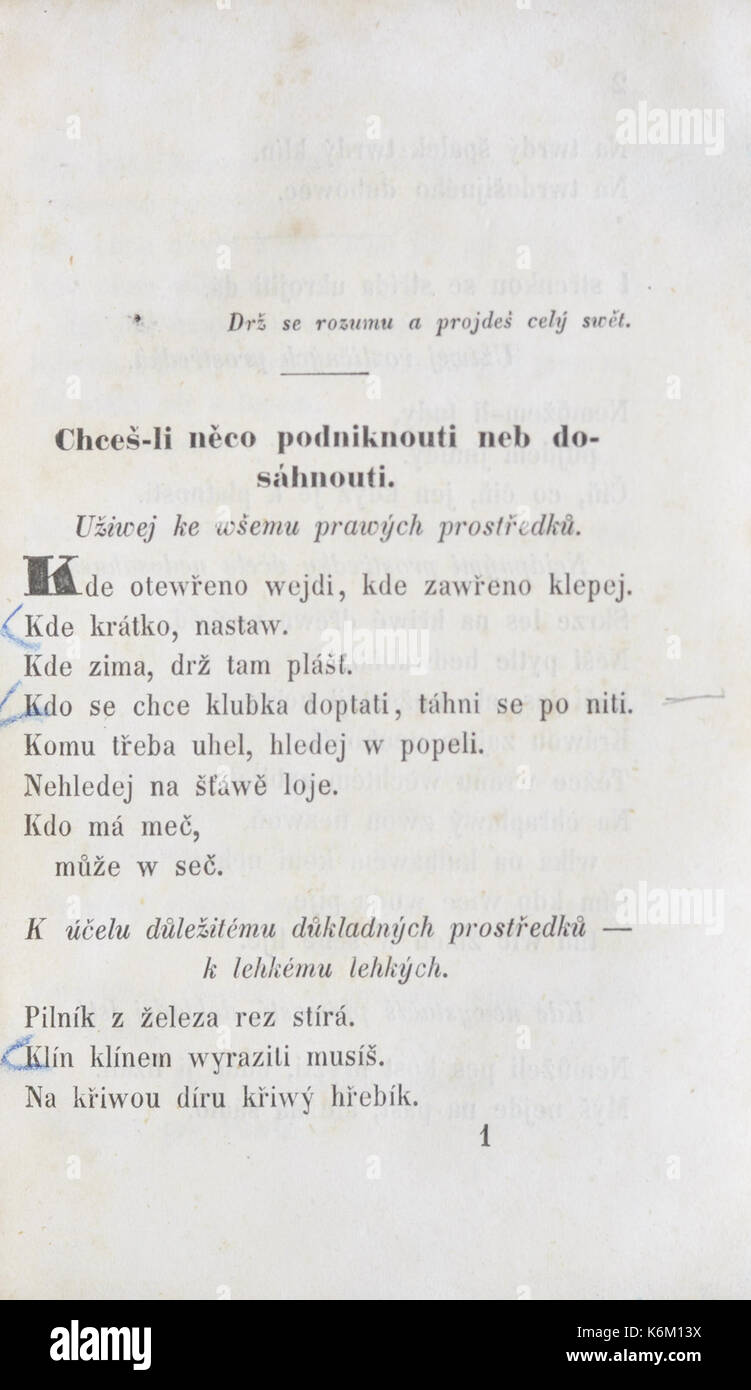 Czech proverbs and sayings1321(1)(stor.1 Stock Photo - Alamy