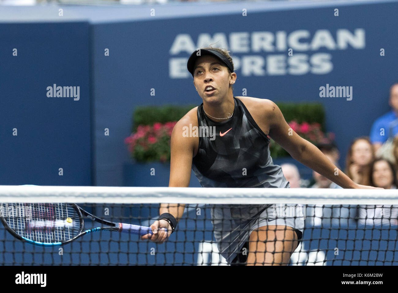 Madison Keys (USA) competing in the Women's Singles Final at the 2017 ...