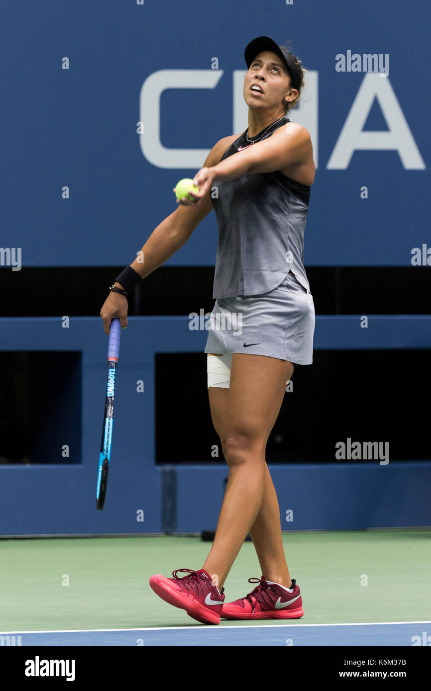 Madison Keys (USA) competing in the Women's Singles Final at the 2017 ...