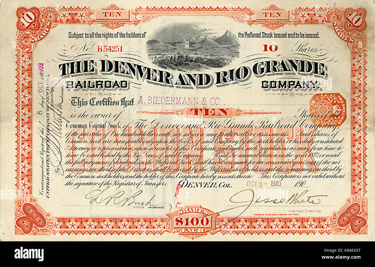 Denver and Rio Grande RR 1903 Stock Photo - Alamy