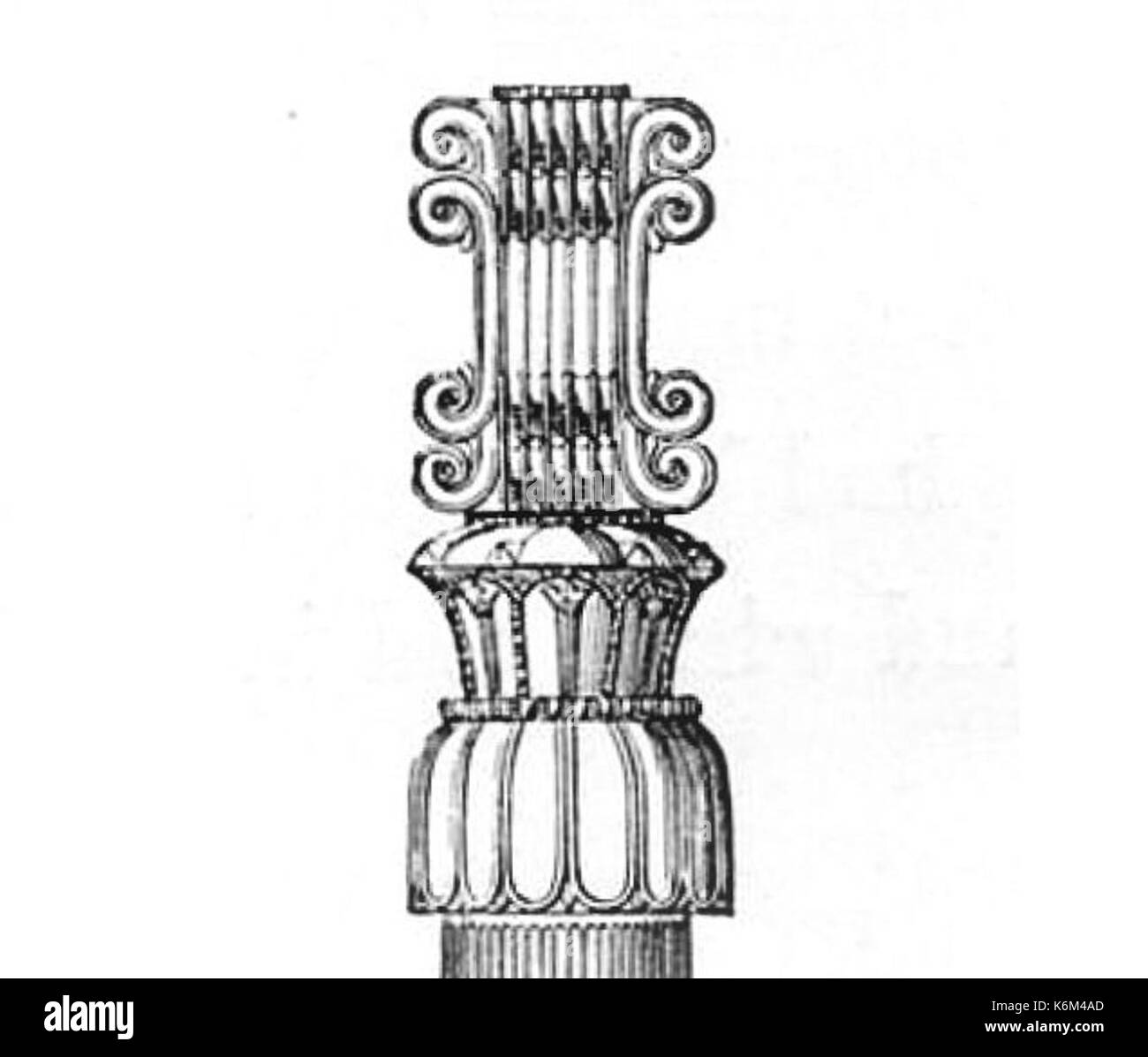 Capital of Persian columns Stock Photo - Alamy