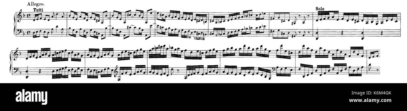 Johann sebastian bach score Black and White Stock Photos & Images - Alamy