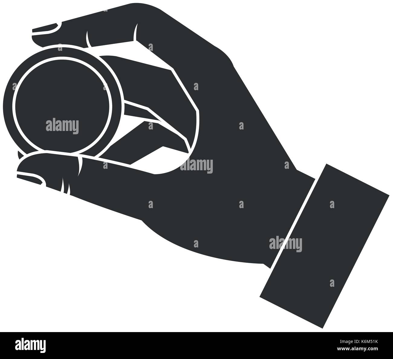 hand human with coin vector illustration design Stock Vector Image ...