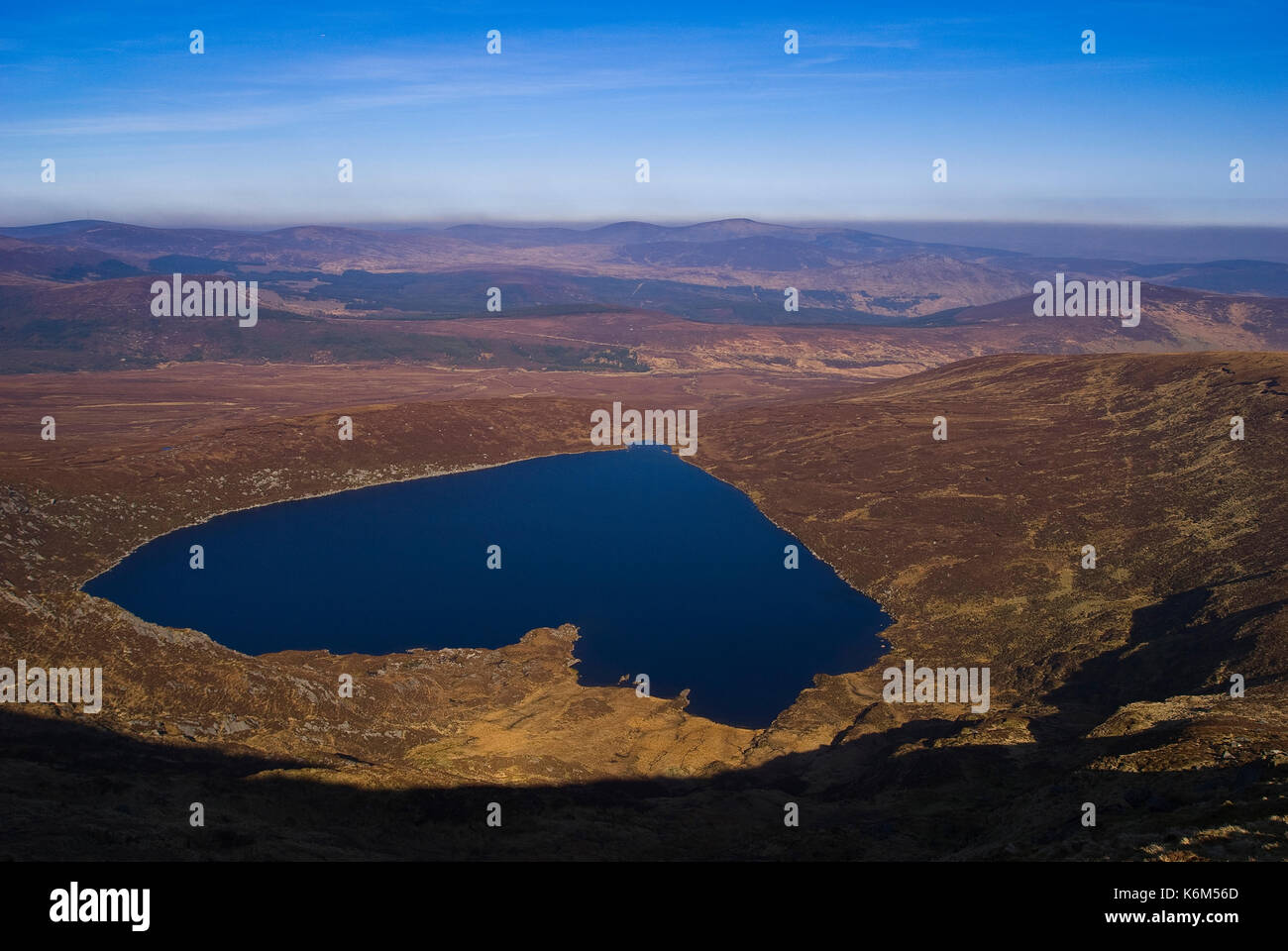 Lough Ouler ,Loch Iolar, Heart shape lake, Tonelagee Mountain, Wicklow ...