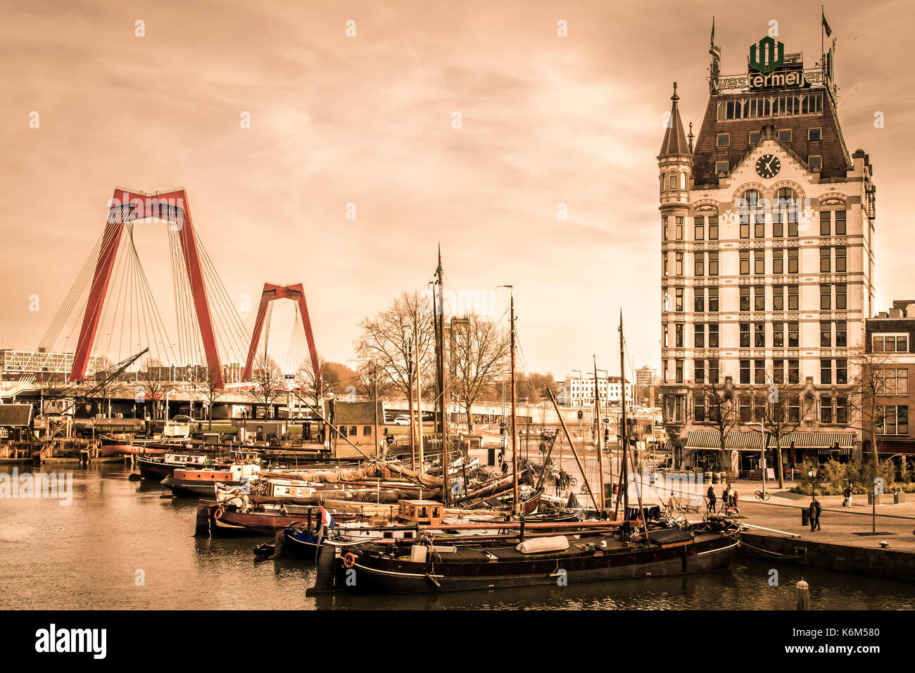 A view on the Oude Haven, Rotterdam, The Netherlands (March 2016) taken ...