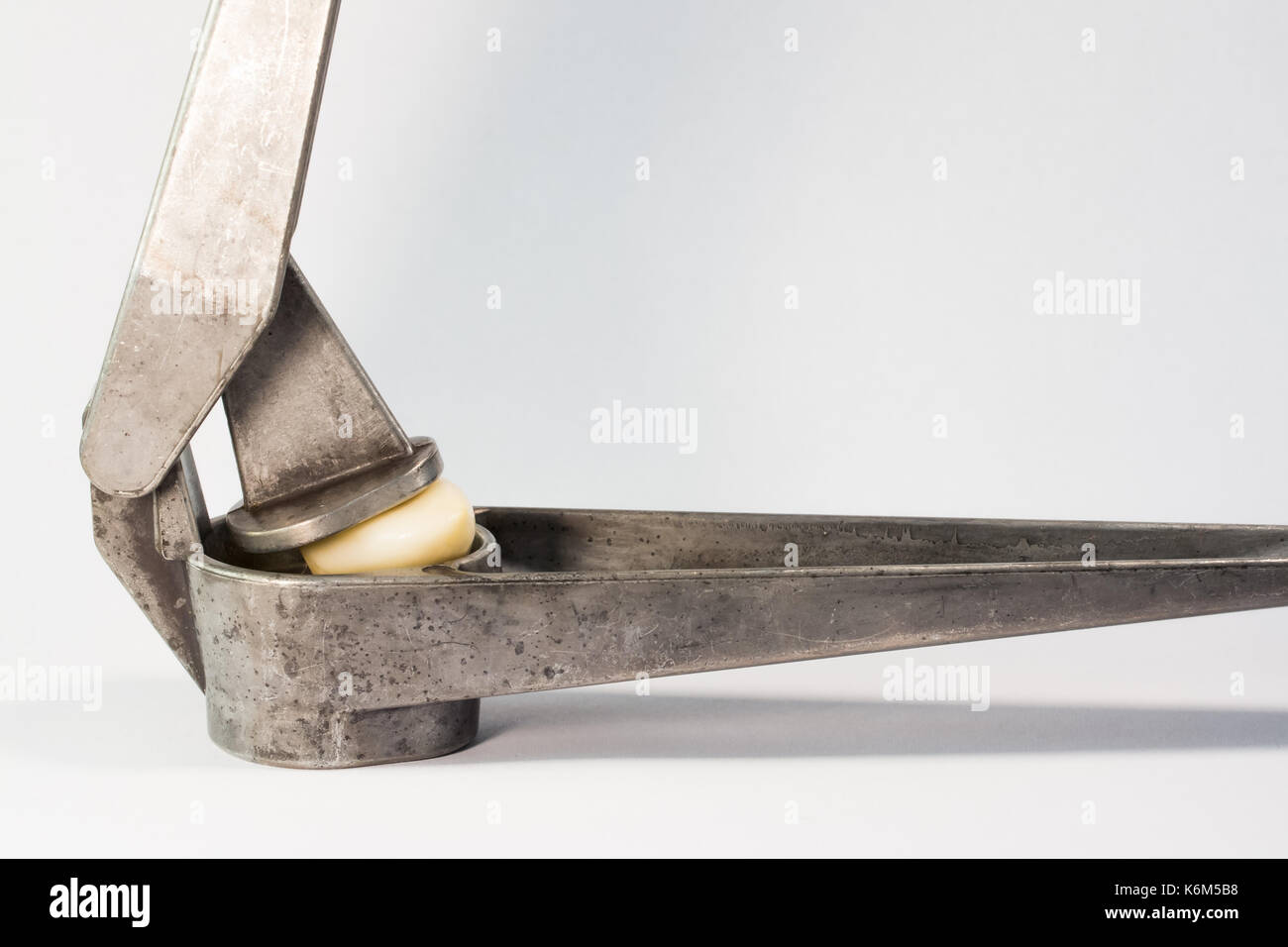 metal garlic press Stock Photo - Alamy