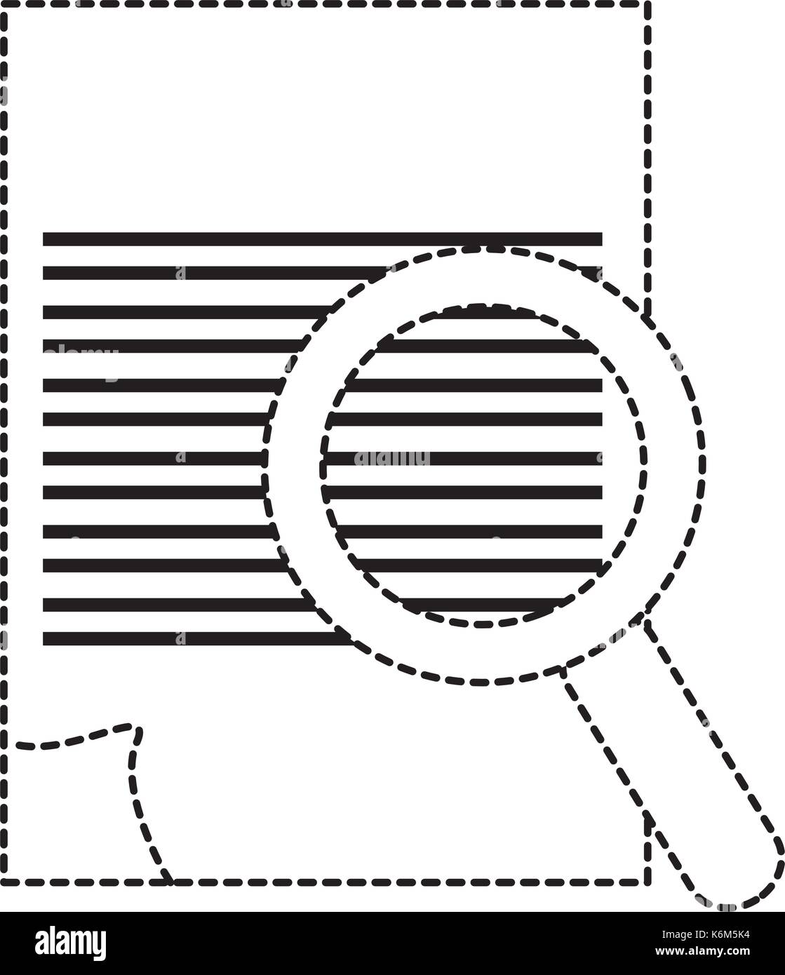 paper document with magnifying glass vector illustration design Stock ...