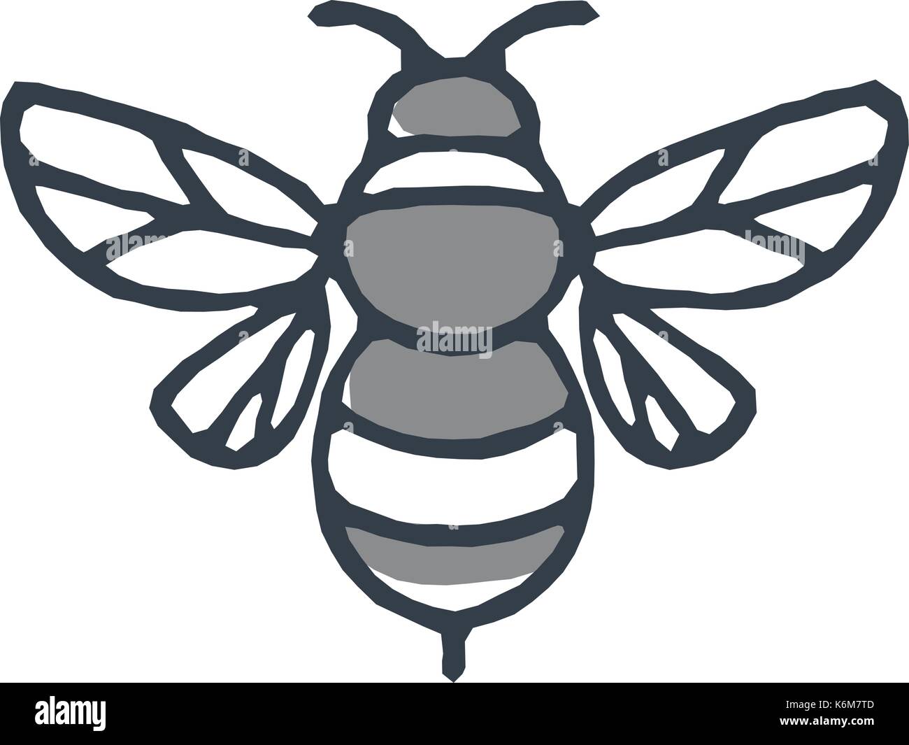 Bumble bee on single Stock Vector Images - Alamy