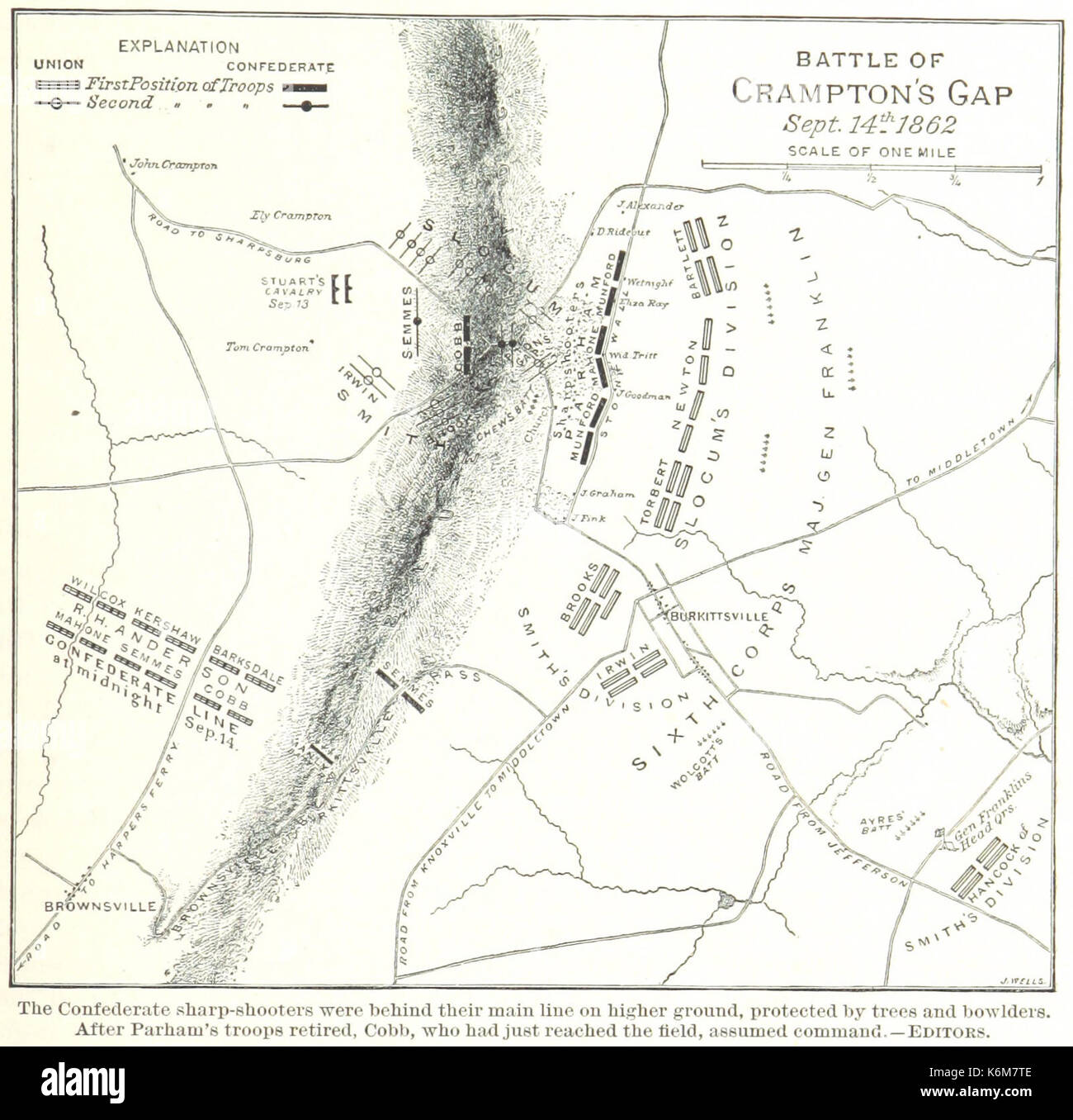 Crampton's Gap map Stock Photo - Alamy