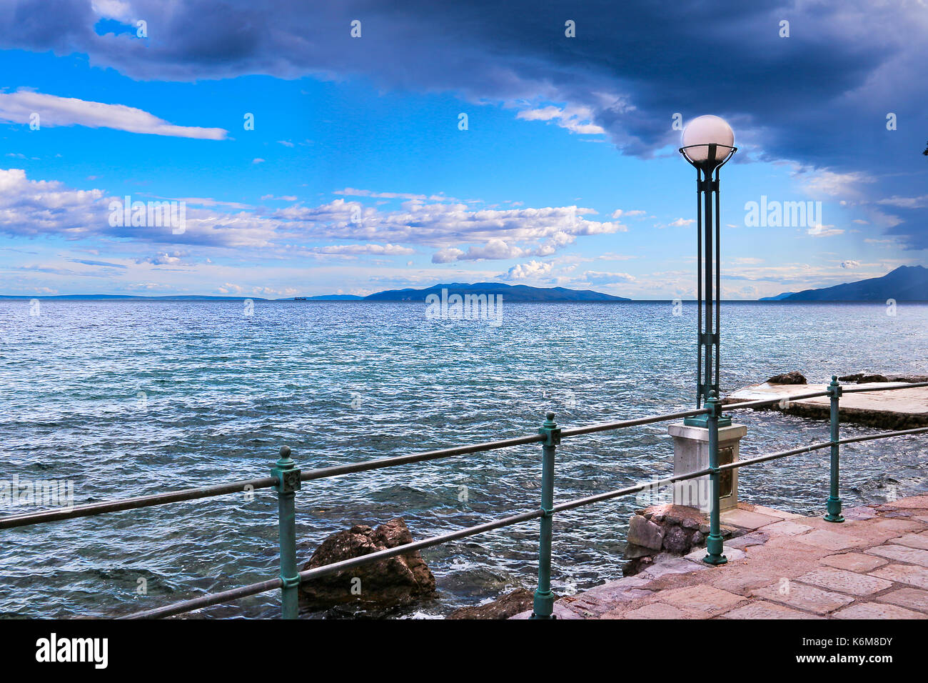 Seafront Path, Volosko, Croatia Stock Photo - Alamy