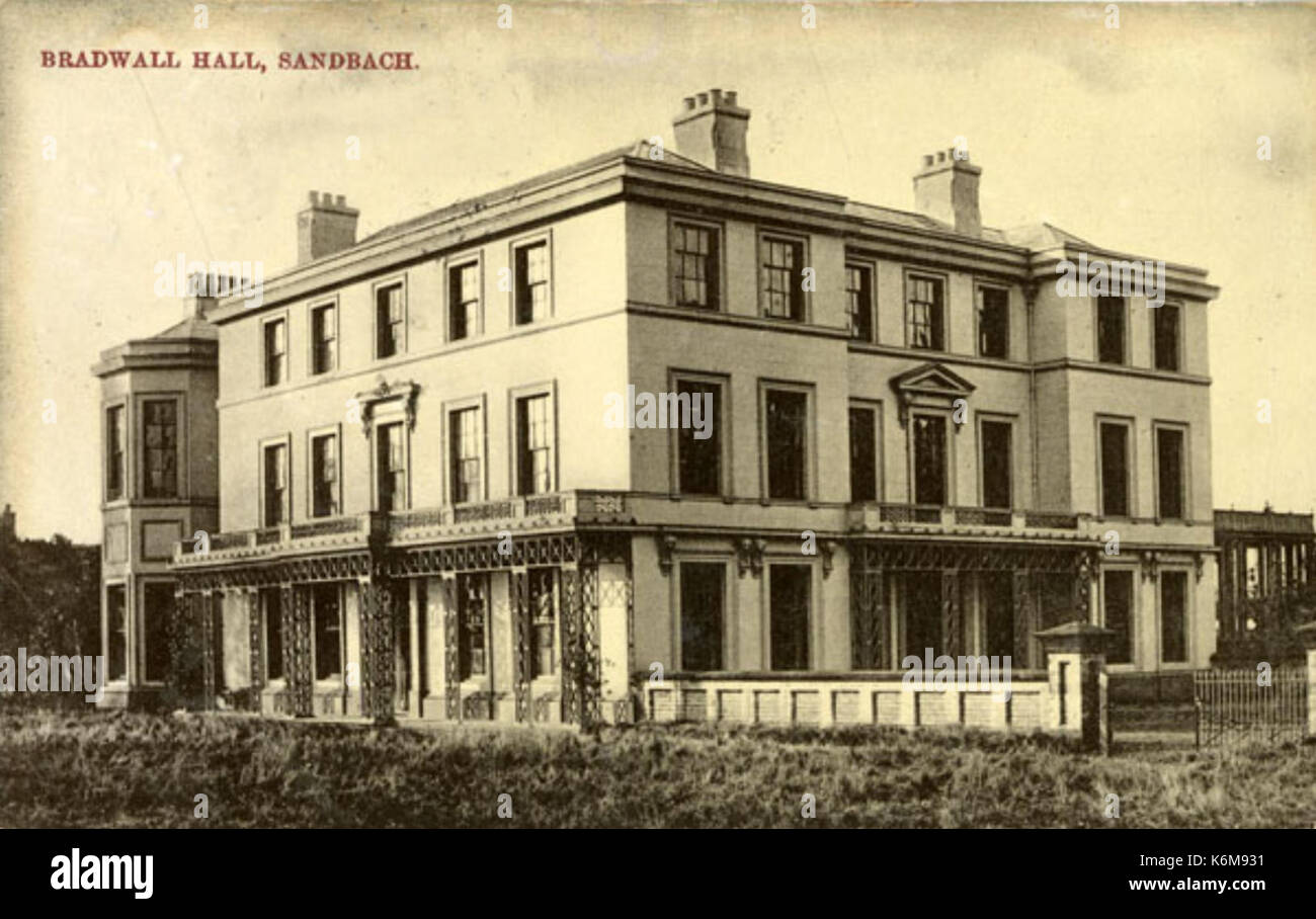 Bradwall Hall, Sandbach before 1920s Stock Photo - Alamy