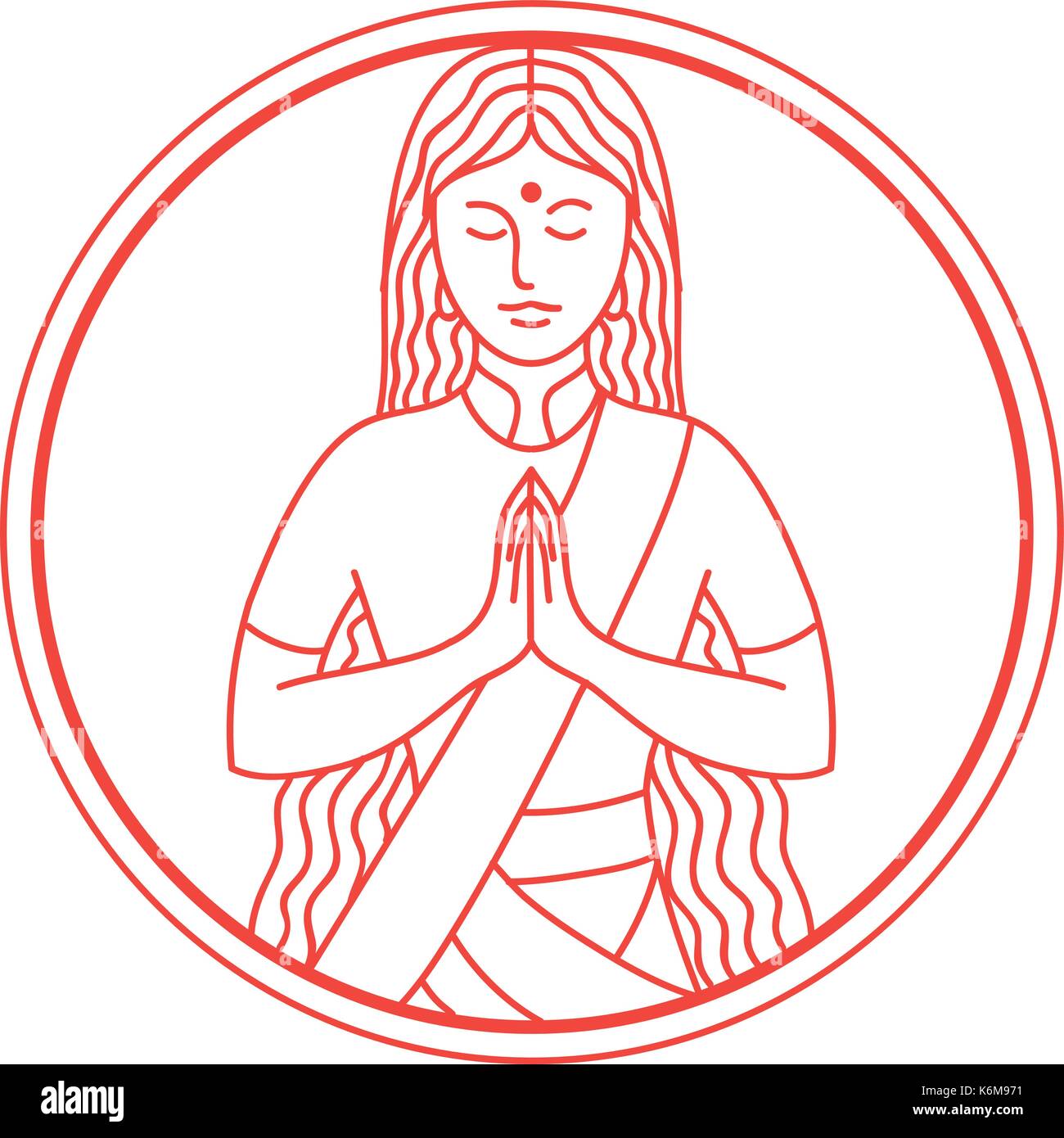 Namaste Hands Drawing