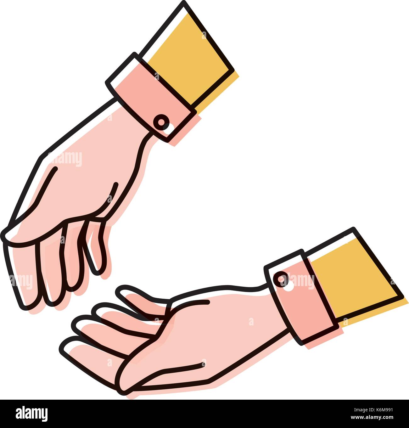 human hand receiving icon vector illustration design Stock Vector Image ...
