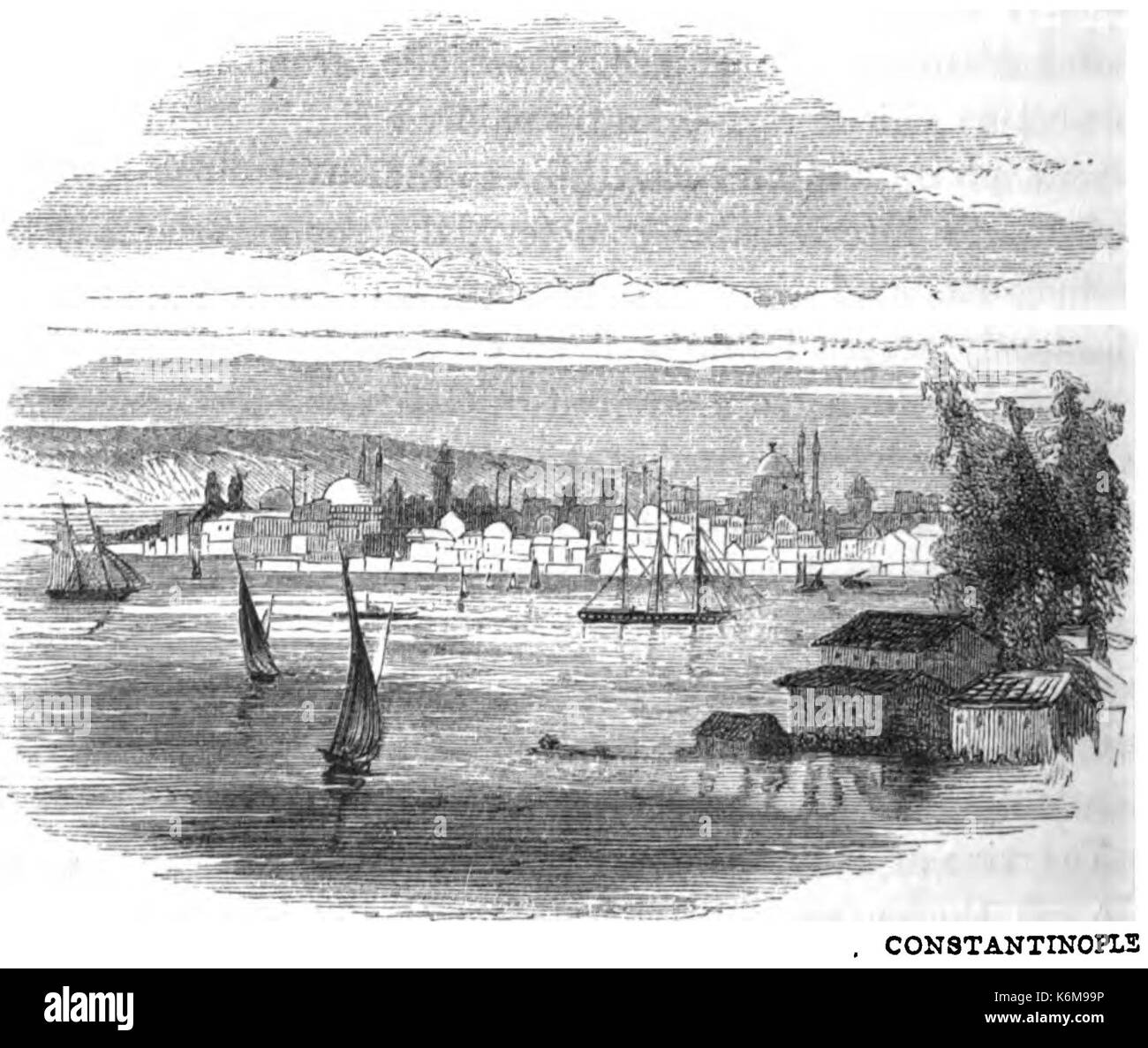 Historic map of constantinople Black and White Stock Photos & Images ...
