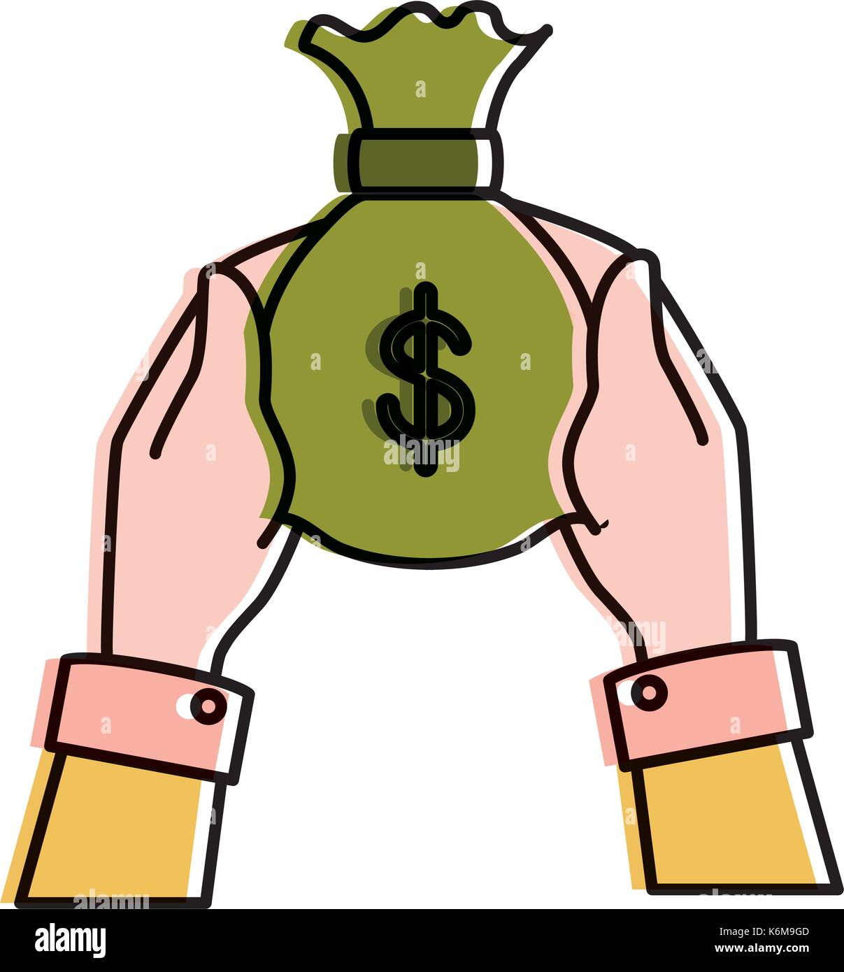 Hands human money bag hi-res stock photography and images - Alamy