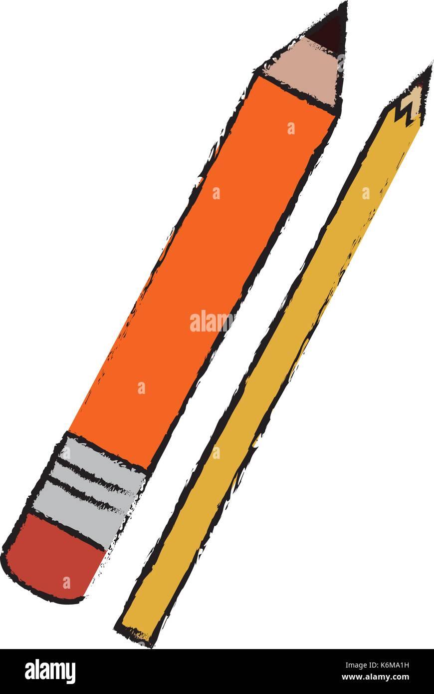 pencil school with colors vector illustration design Stock Vector Image ...