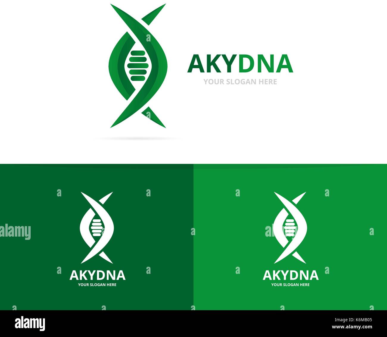 Vector of dna and genetic logo combination. Science and helix symbol or ...