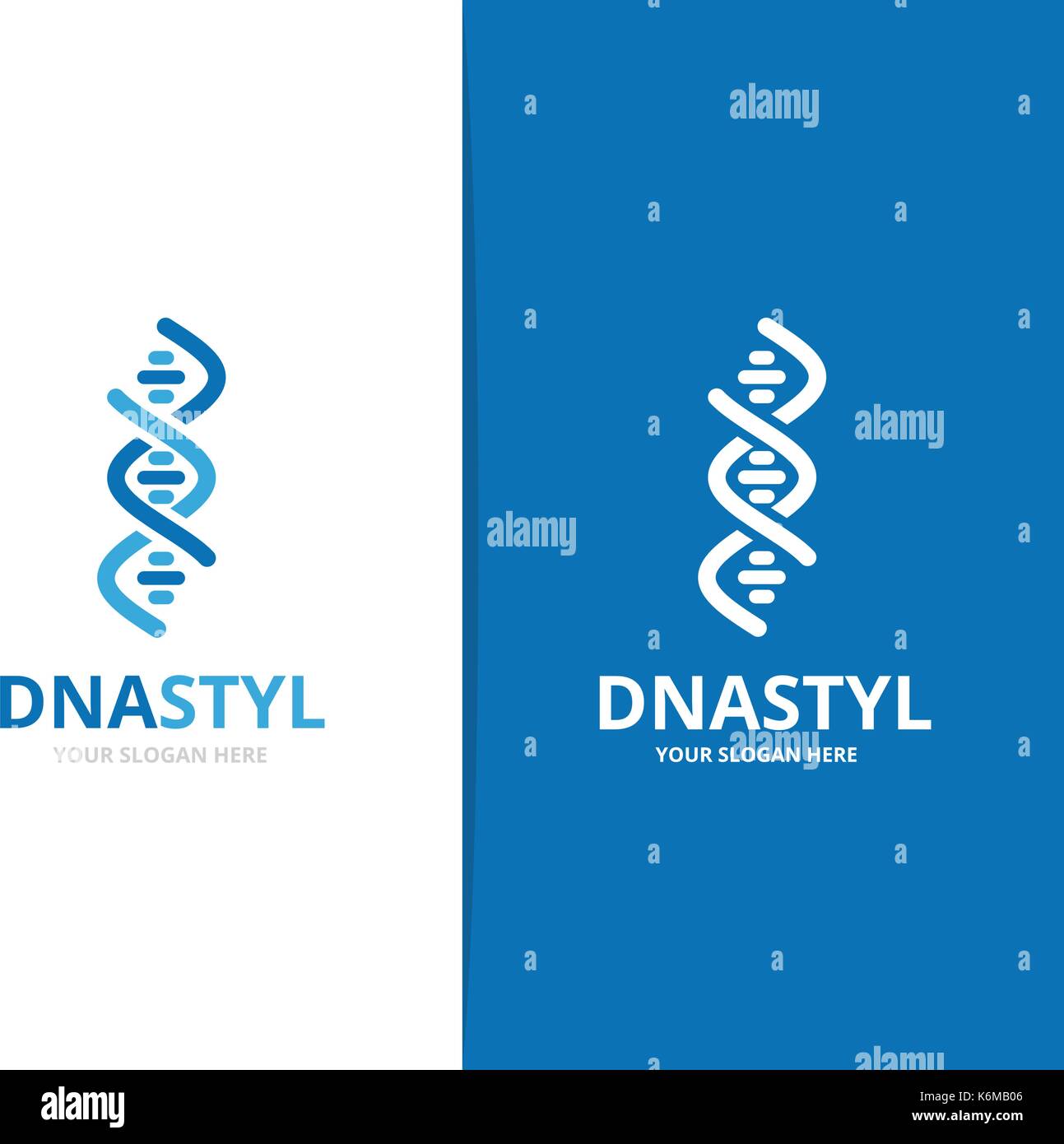 Vector of dna and chromosome logo combination. Gene and helix symbol or ...