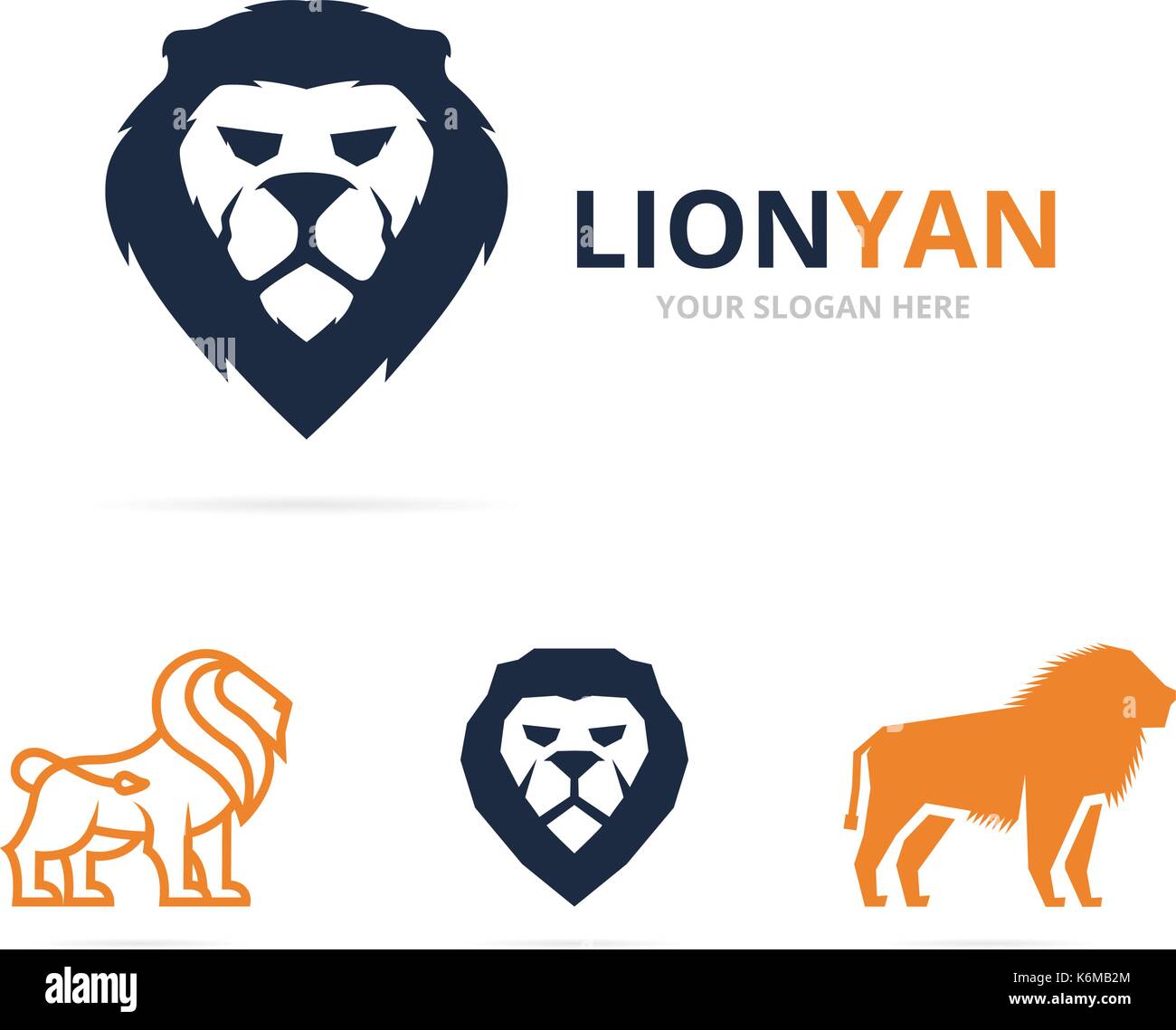 Lion logo unique hi-res stock photography and images - Alamy
