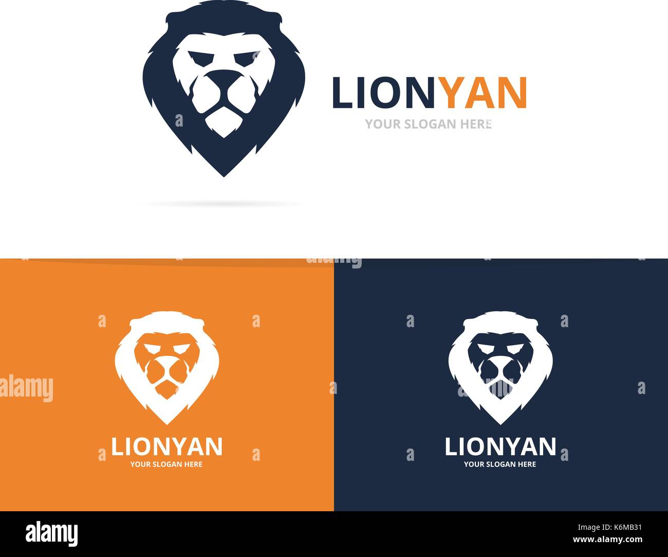 Lion logo unique hi-res stock photography and images - Alamy