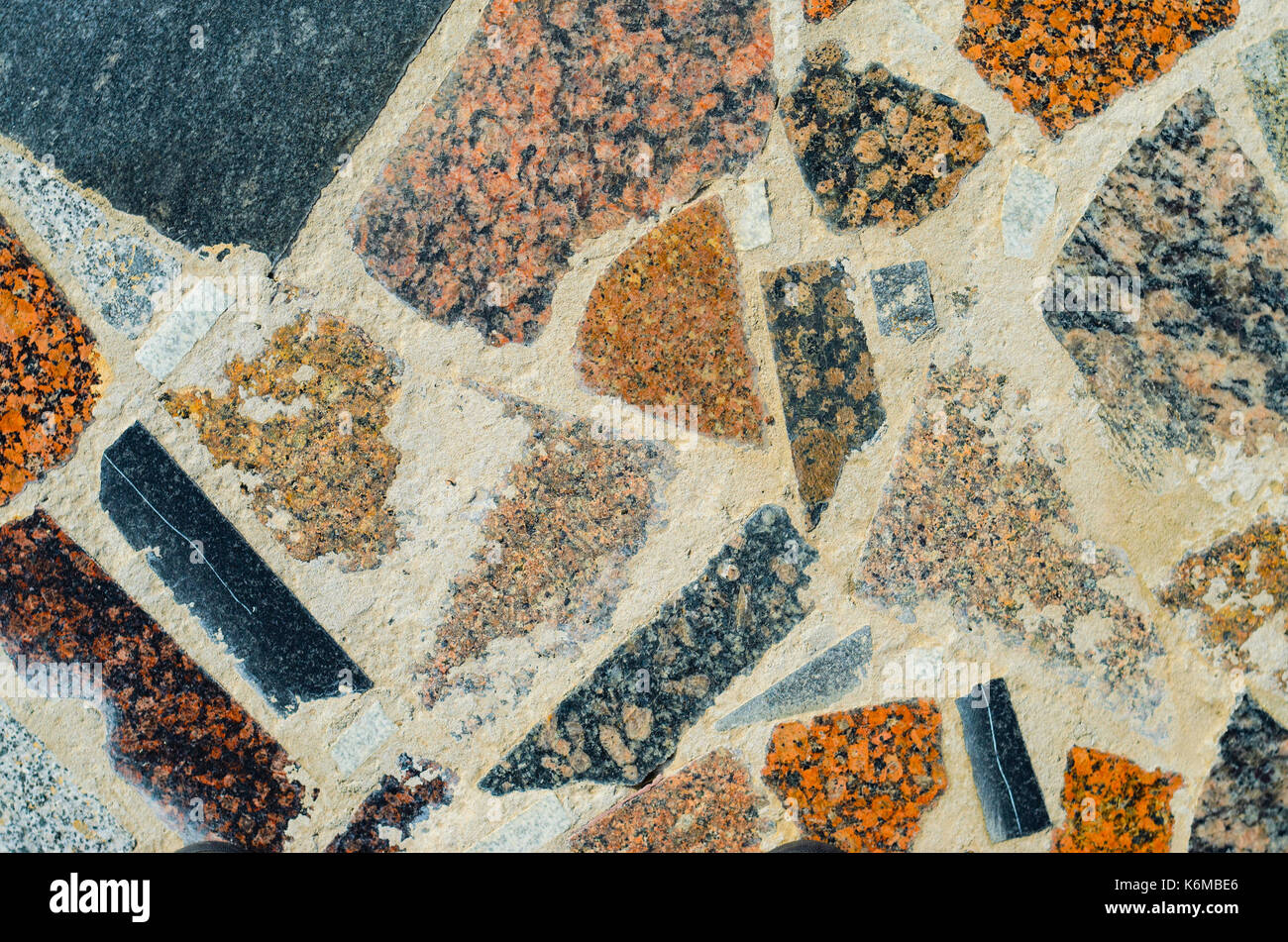 Abstract Cracked Mosaic Texture from Natural Stones Stock Photo - Alamy