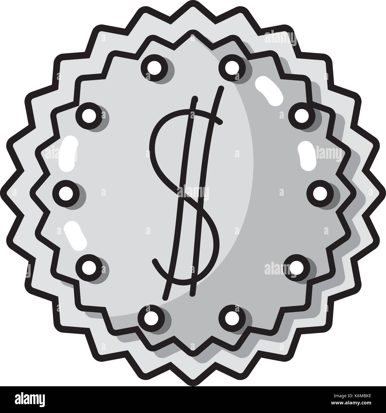 grayscale metal emblem money sign design Stock Vector Image & Art - Alamy