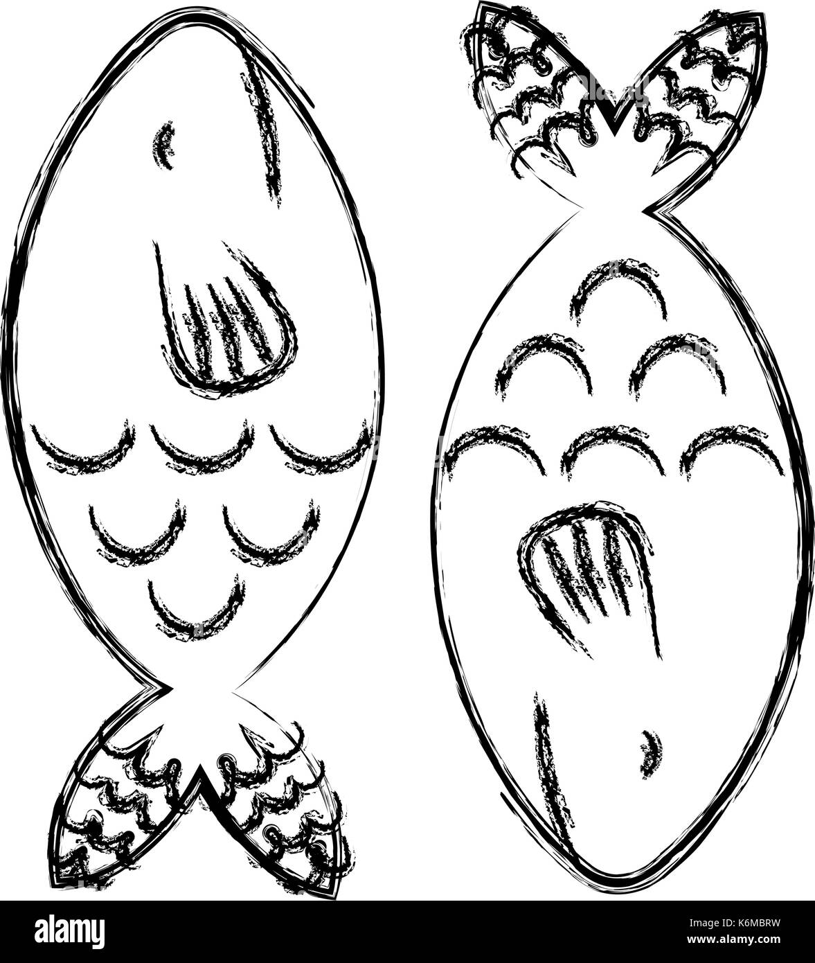 Roasted fishes Stock Vector Images - Alamy